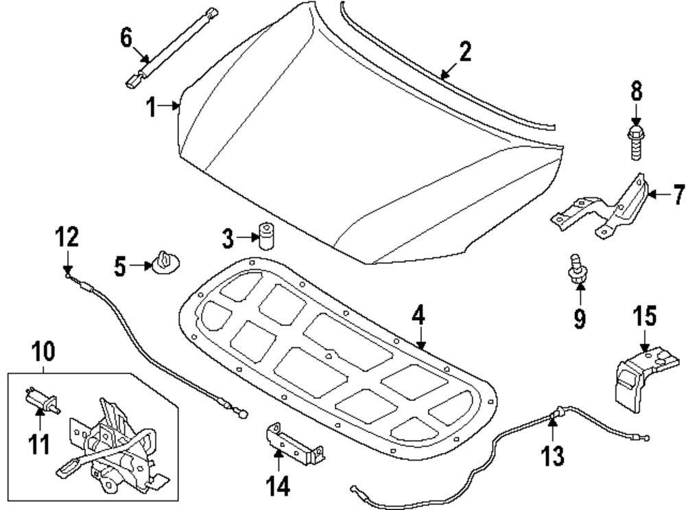 66910-BE000 - 2024 Hyundai - Hinge | Hyundai Parts Express