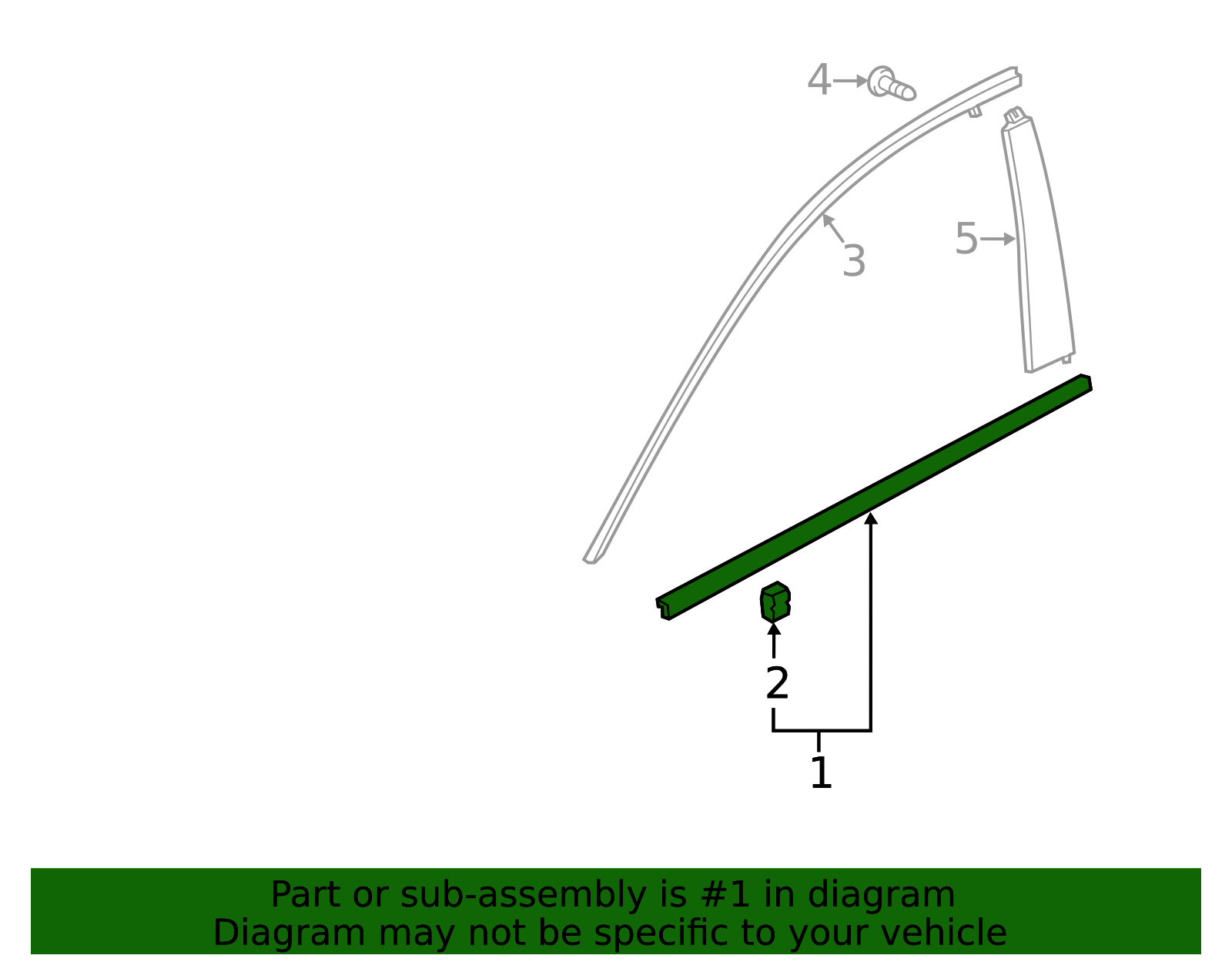 72450-TZ3-A01 - 2015-2020 Acura TLX - Molding Assembly, L Front Door ...