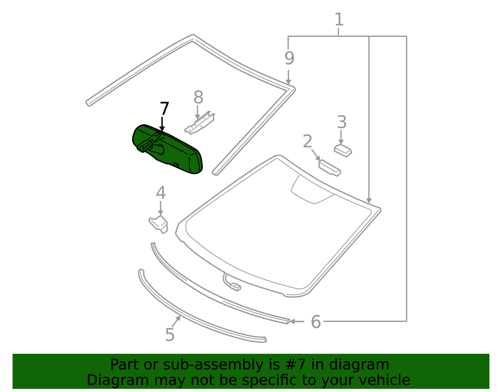 Genuine Official Toyota Mirror Inside part# 87810-06051 for 2007-2013 ...