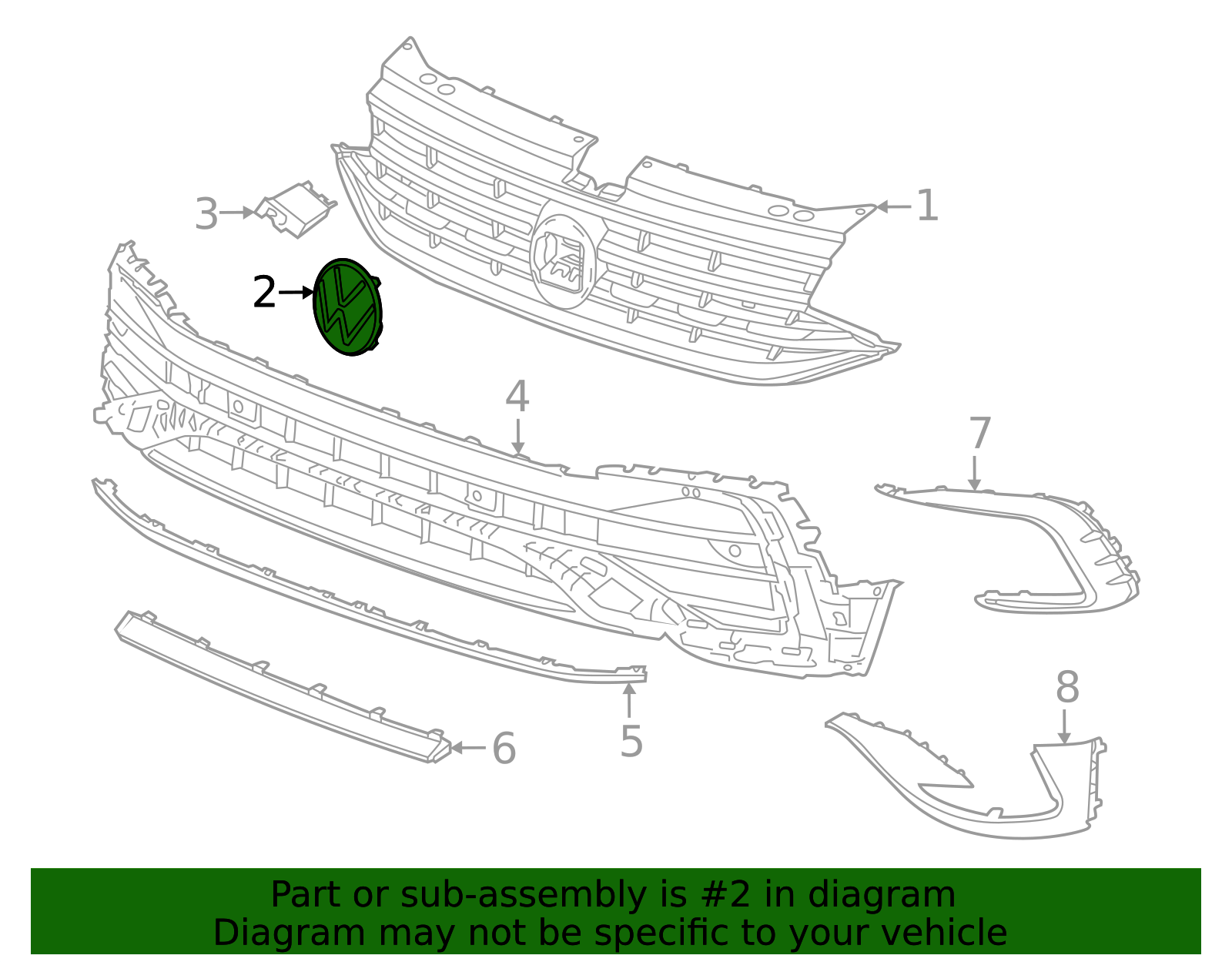 2022-2024 Volkswagen Tiguan Emblem 5NA-853-601-M-DPJ | OEM Parts Online