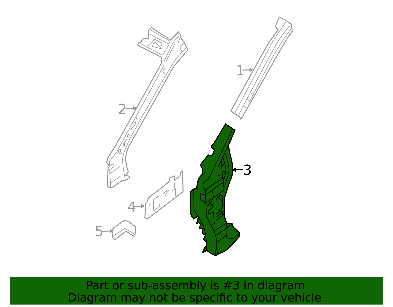 G6261-3TAMA - Hinge Pillar Reinforced 2013-2018 Nissan Altima ...