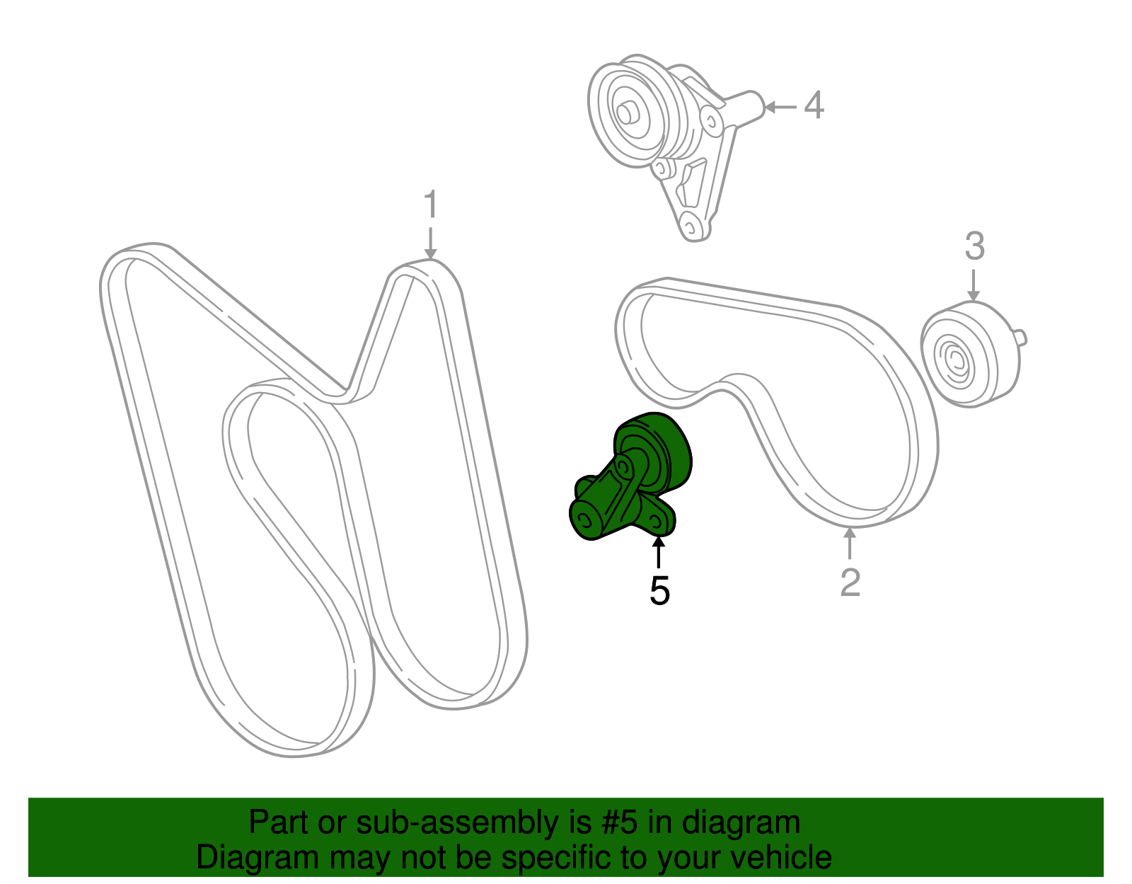 1999-2011 GM Air Conditioning Drive Belt Tensioner 12580196 | Capital ...