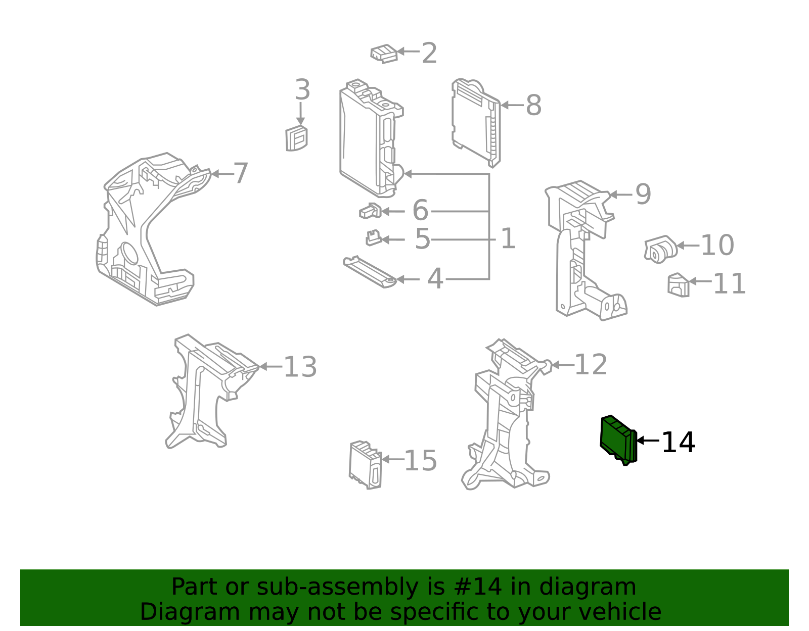 Genuine Toyota Control Module part# 89111-0R020 for 2020 Toyota ...