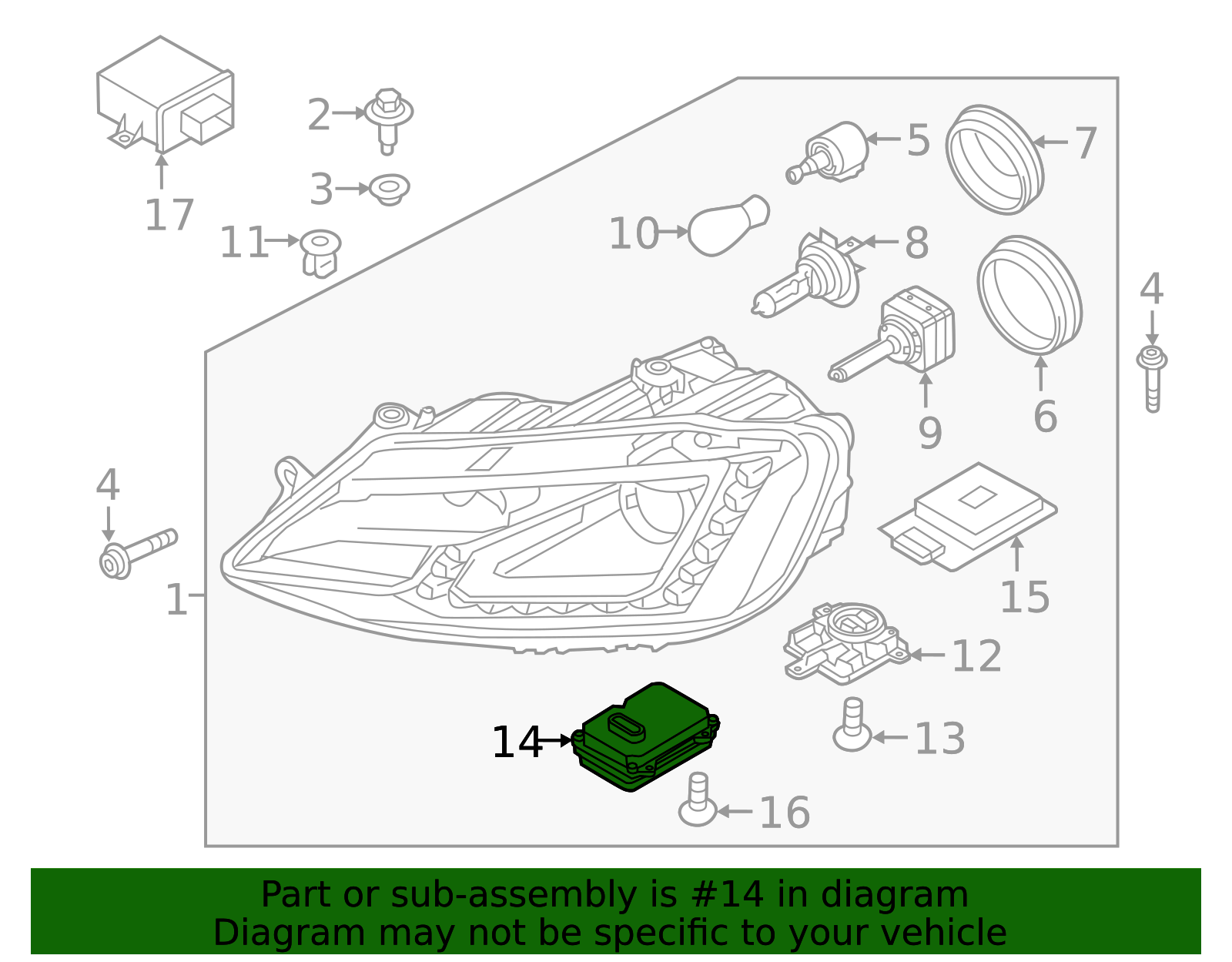 2011-2018 Volkswagen Headlight Control Module 4H0-941-329 | OEM Parts ...