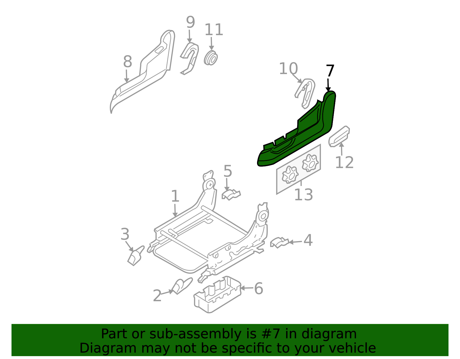2009 Hyundai Tucson Recline Cover 88222-2E050-U7 | QuirkParts