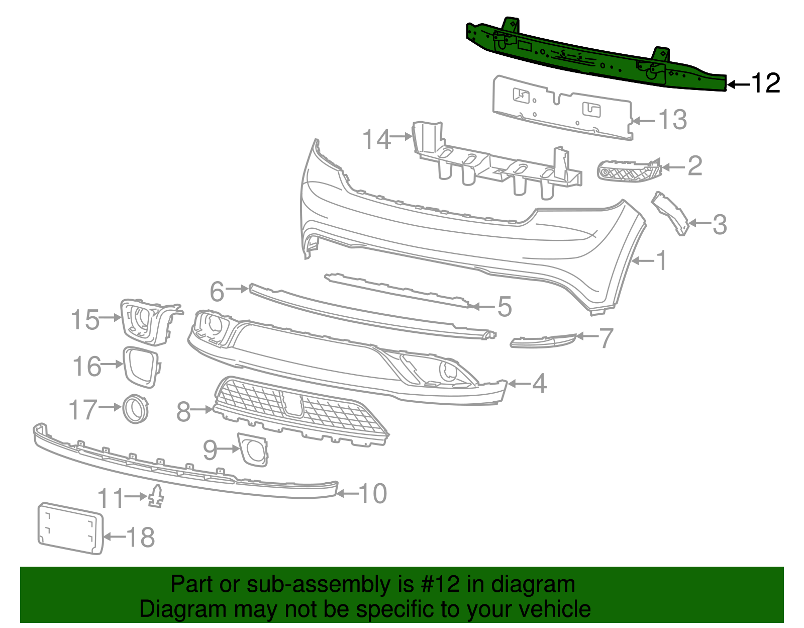 2011-2024 Mopar Beam 68227140AC | Mopar Parts Canada