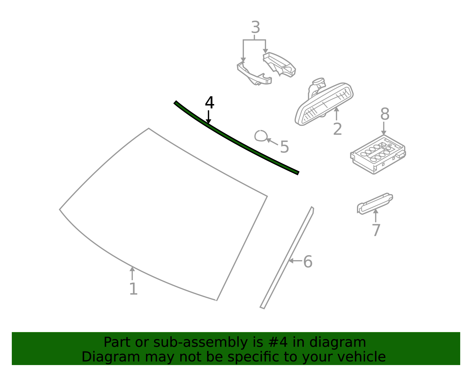 51-31-3-415-508 - Upper Molding - 2004-2010 BMW X3 | BMWPartsHub