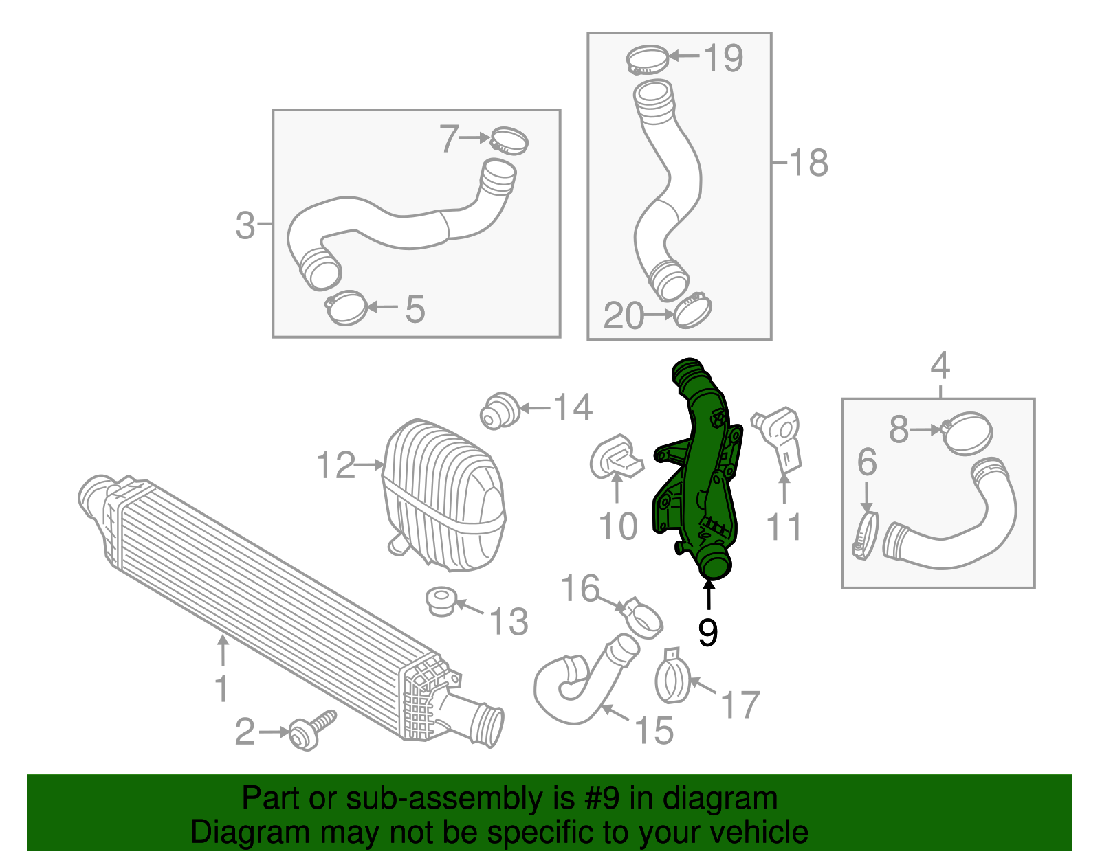 2009-2017 Audi Pressure Pipe 8K0-145-673-AJ | Audi USA Parts