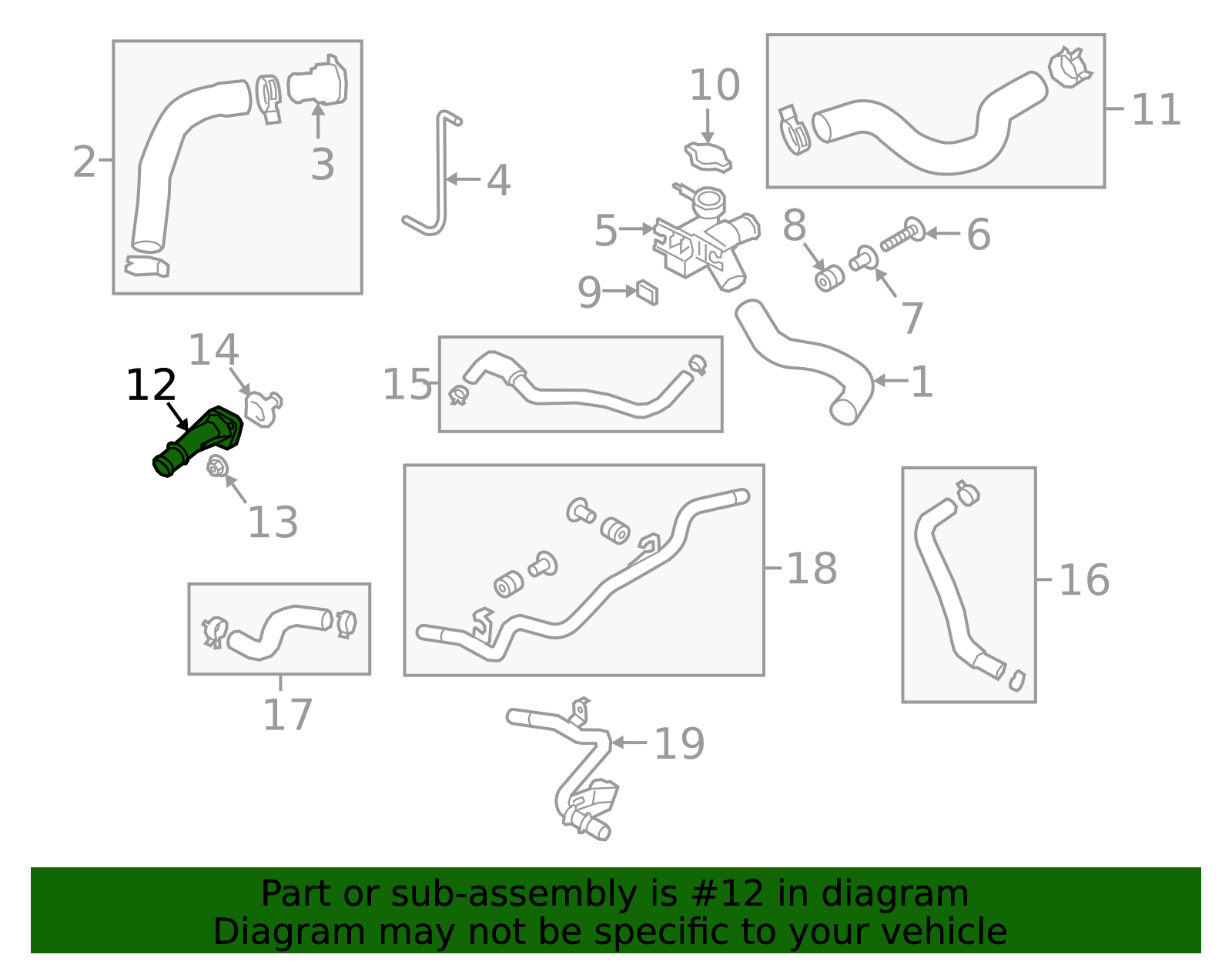 2019-2025 Kia | Engine Coolant Thermostat Housing | 25631-2E010 | Kia ...