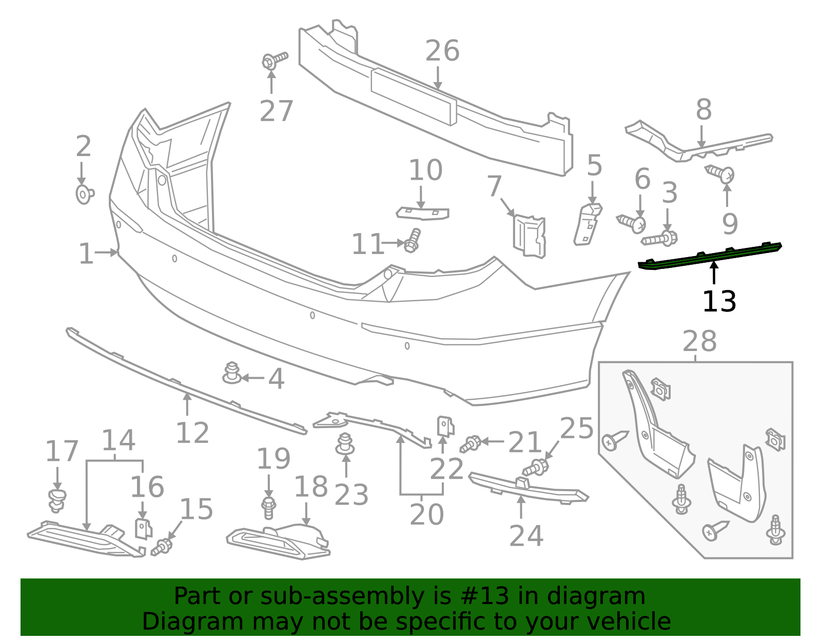 2018-2022 Honda Accord Side Molding 71560-TVA-A50 | Honda Factory Parts