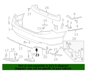91505-TM8-003 - 2012-2025 Honda - Clip Bumper | Genuine Honda Parts