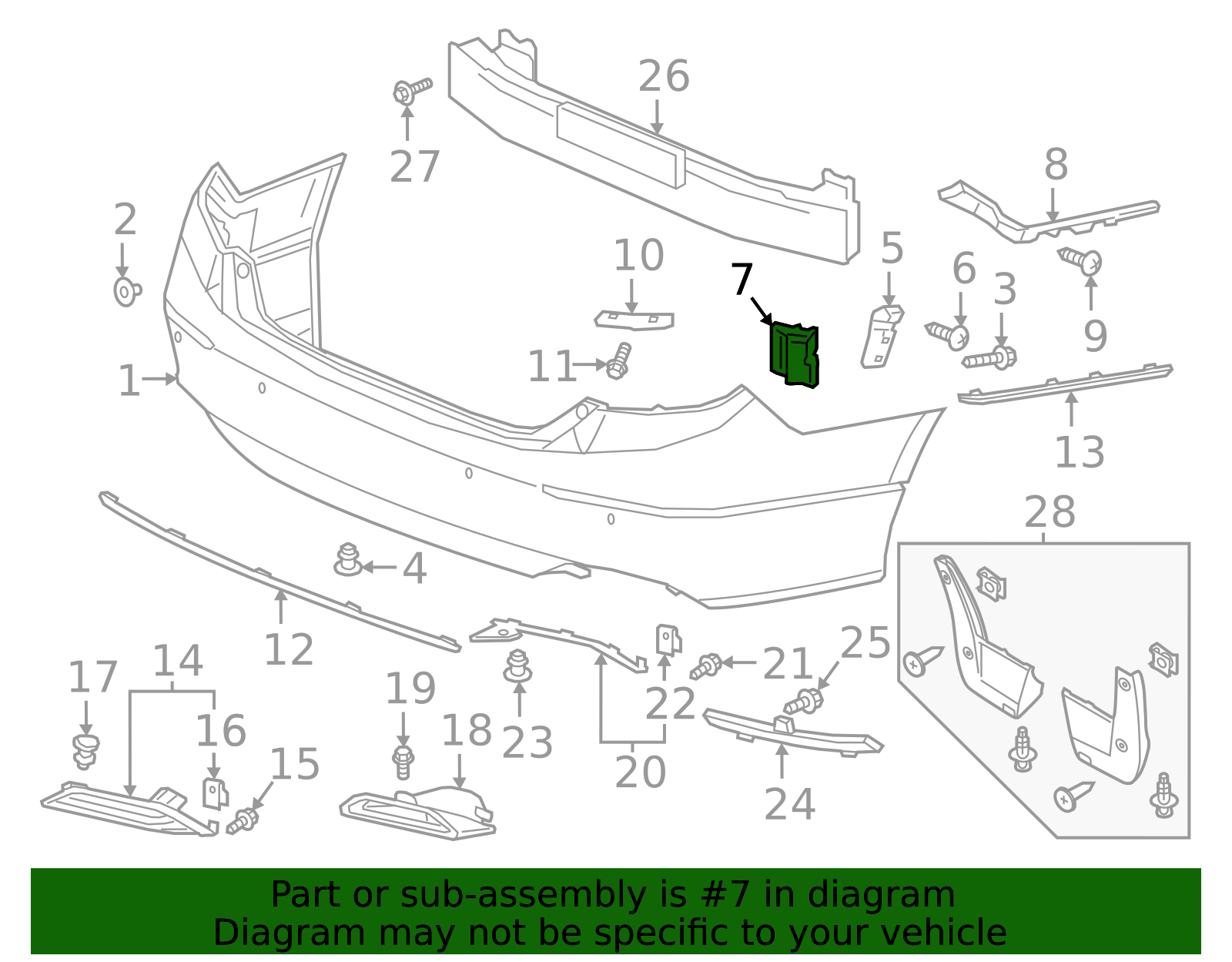 71576-TVA-A00 - Box L Rear Bumper (Pp) - 2018-2020 Honda Accord ...