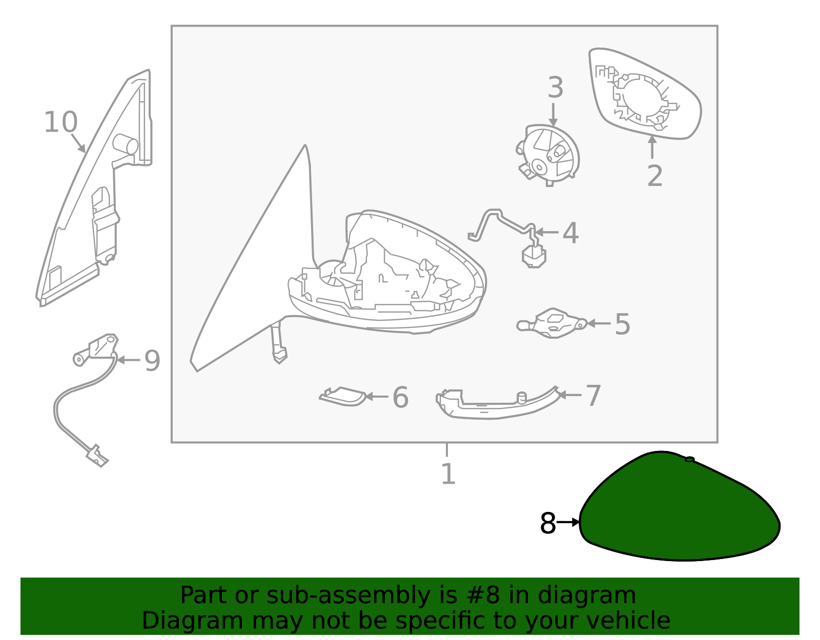 96374-6CA9A - Mirror Cover 2019-2025 Nissan Altima | Nissan Parts ...