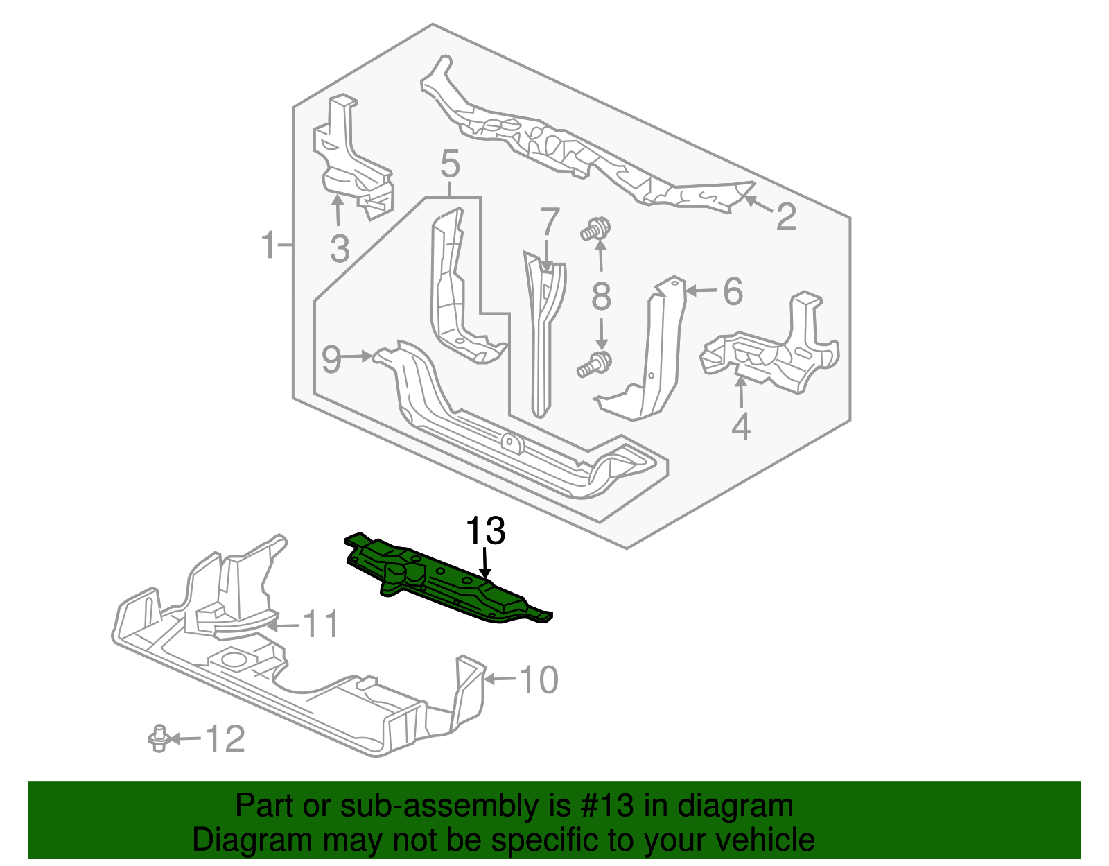 2006-2008 Honda Pilot Upper Cover 74117-S9V-A10 | Cheaper Honda Parts