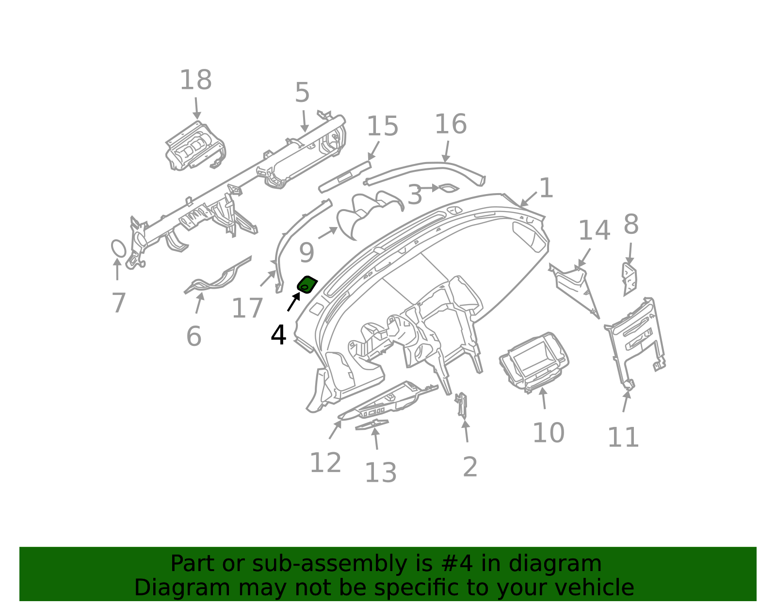 2004-2006 Nissan Maxima Instrument Panel Cover 68499-7Y002 | My Nissan Part