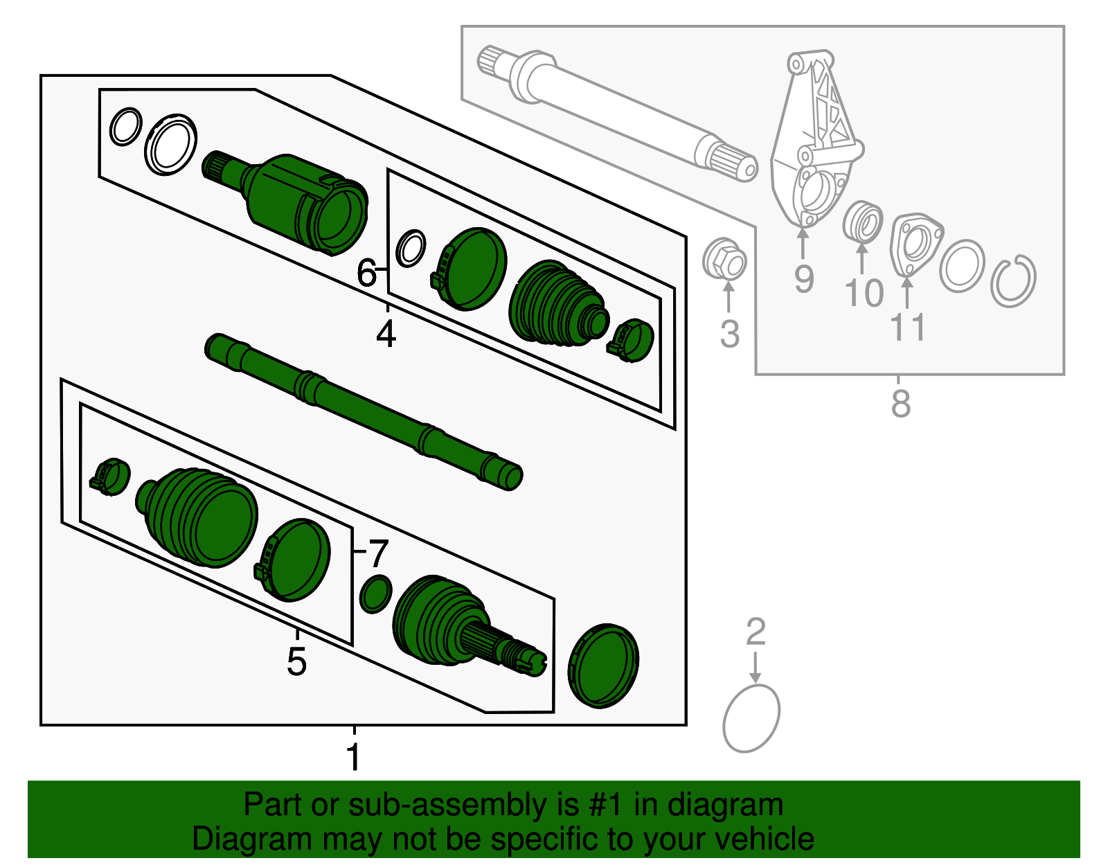 94522011 - Front Driver Side Axle Half-Shaft 2015-2020 Chevrolet Trax ...