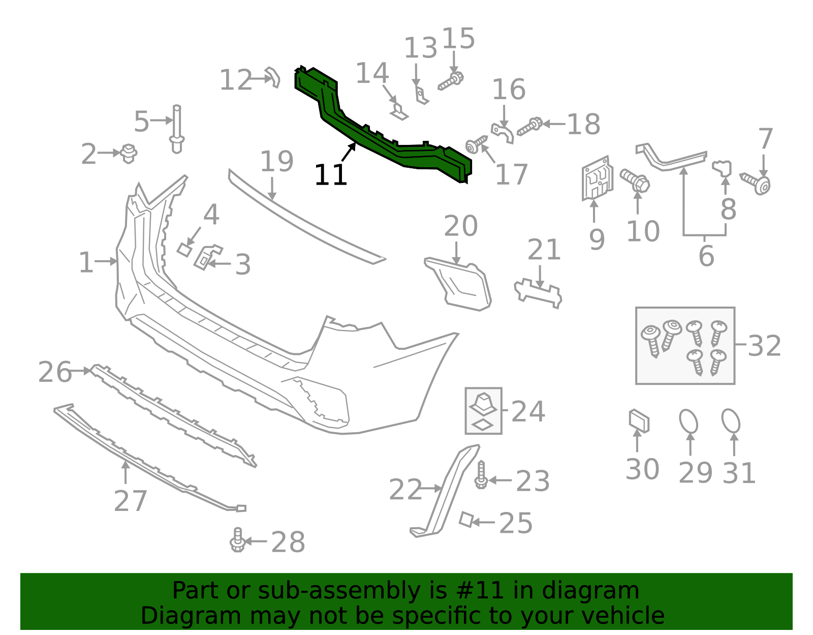 86631-C6800 - Impact Bar 2019-2020 Kia Sorento | Kia.Parts Store