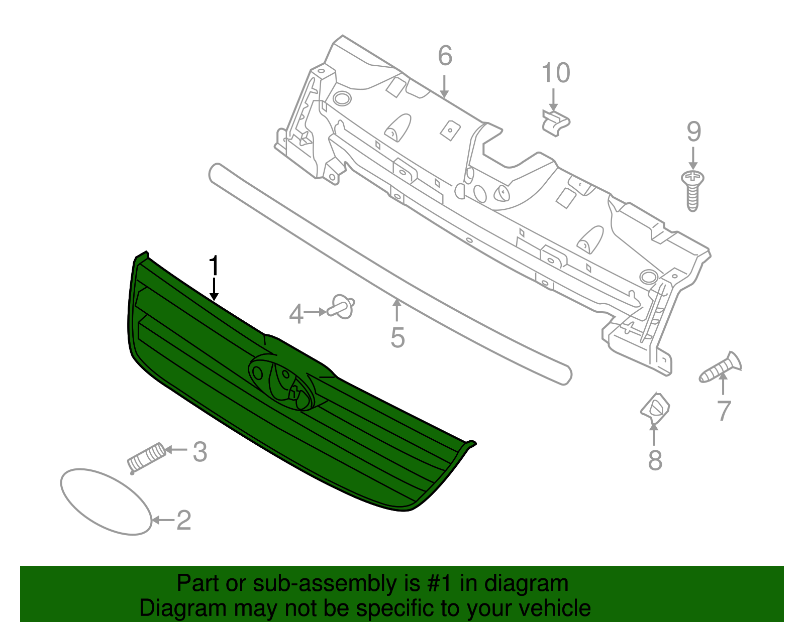 9T1Z-8200-AD - Ford Grille 2010-2013 Ford Transit Connect | Performance ...