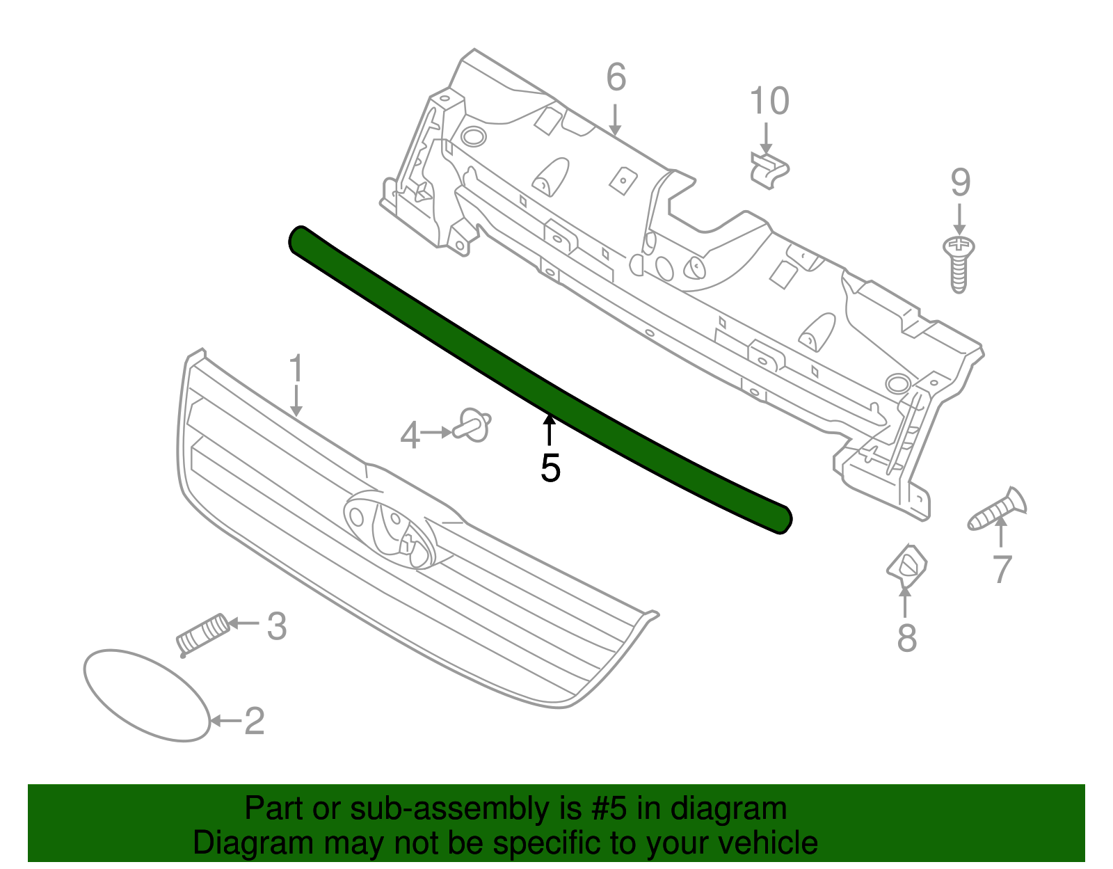 2010-2013 Ford Transit Connect | Molding | 9T1Z-8419-AC | Walls' Ford Parts
