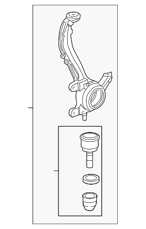 51215-TA0-020 - Knuckle - 2008-2012 Honda Accord | Conicelli Honda Parts