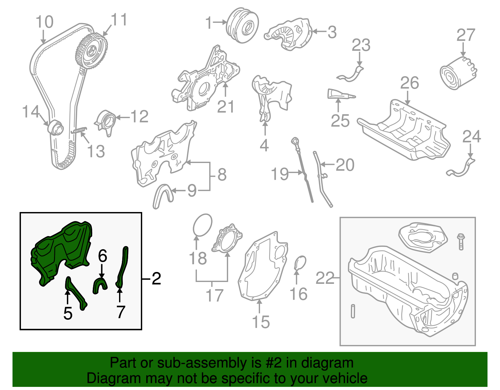 BP6D-10-511 - 2001-2005 Mazda Miata - Outer Timing Cover | Mazda Part ...