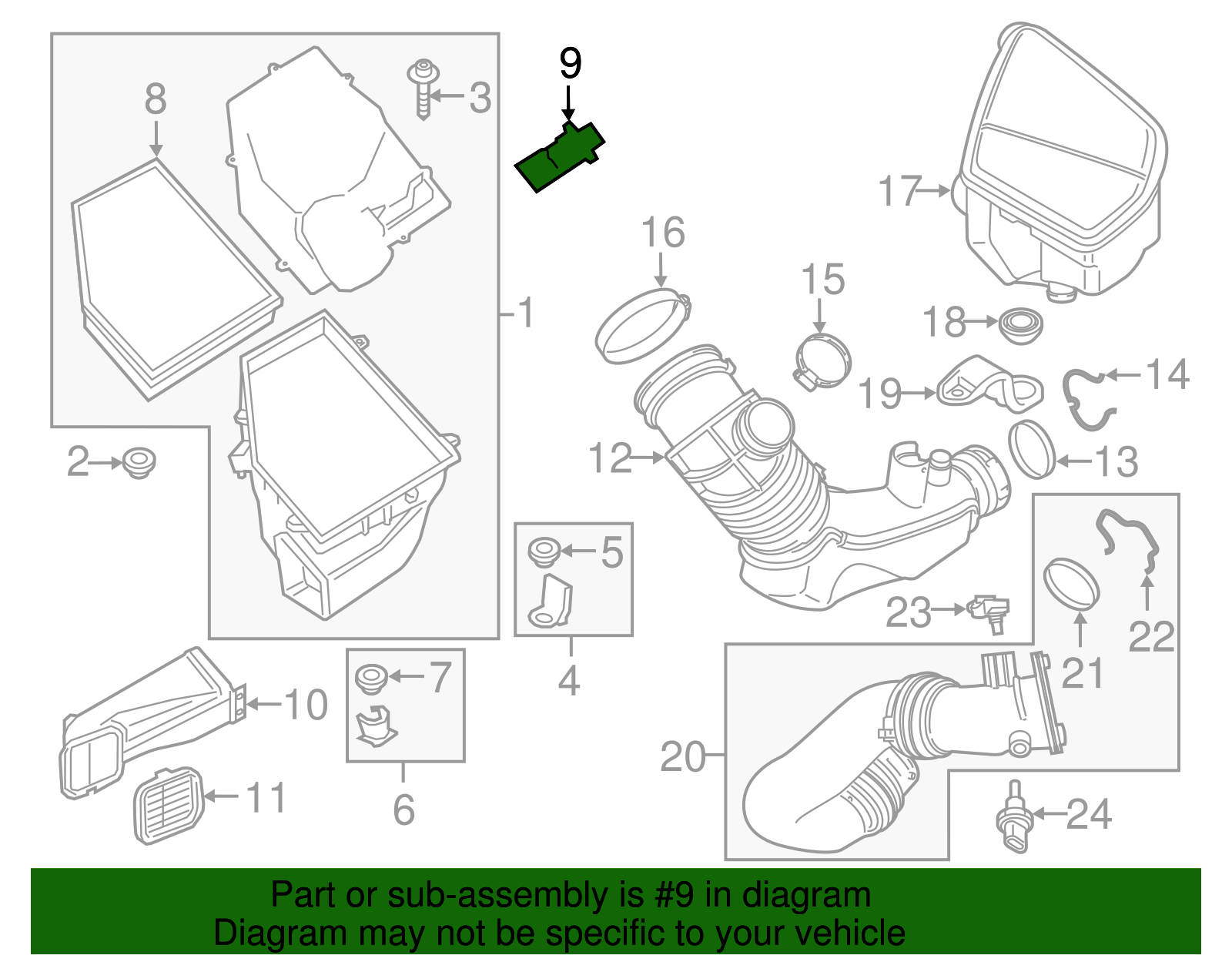 13628583496 - 2018-2025 BMW Mass Air Flow Sensor (13-62-8-583-496 ...