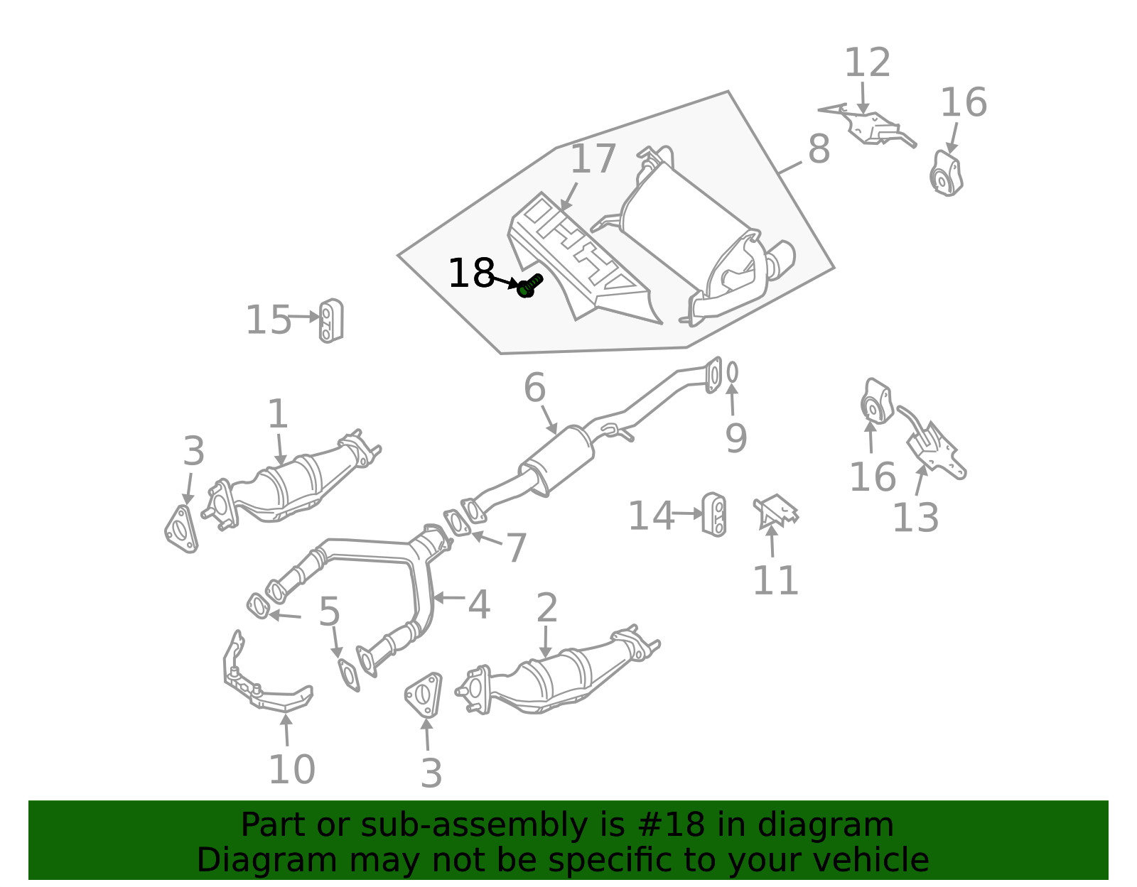 2004-2009 Nissan 350Z Exhaust Heat Shield Bolt 08156-6102F | Nissan ...