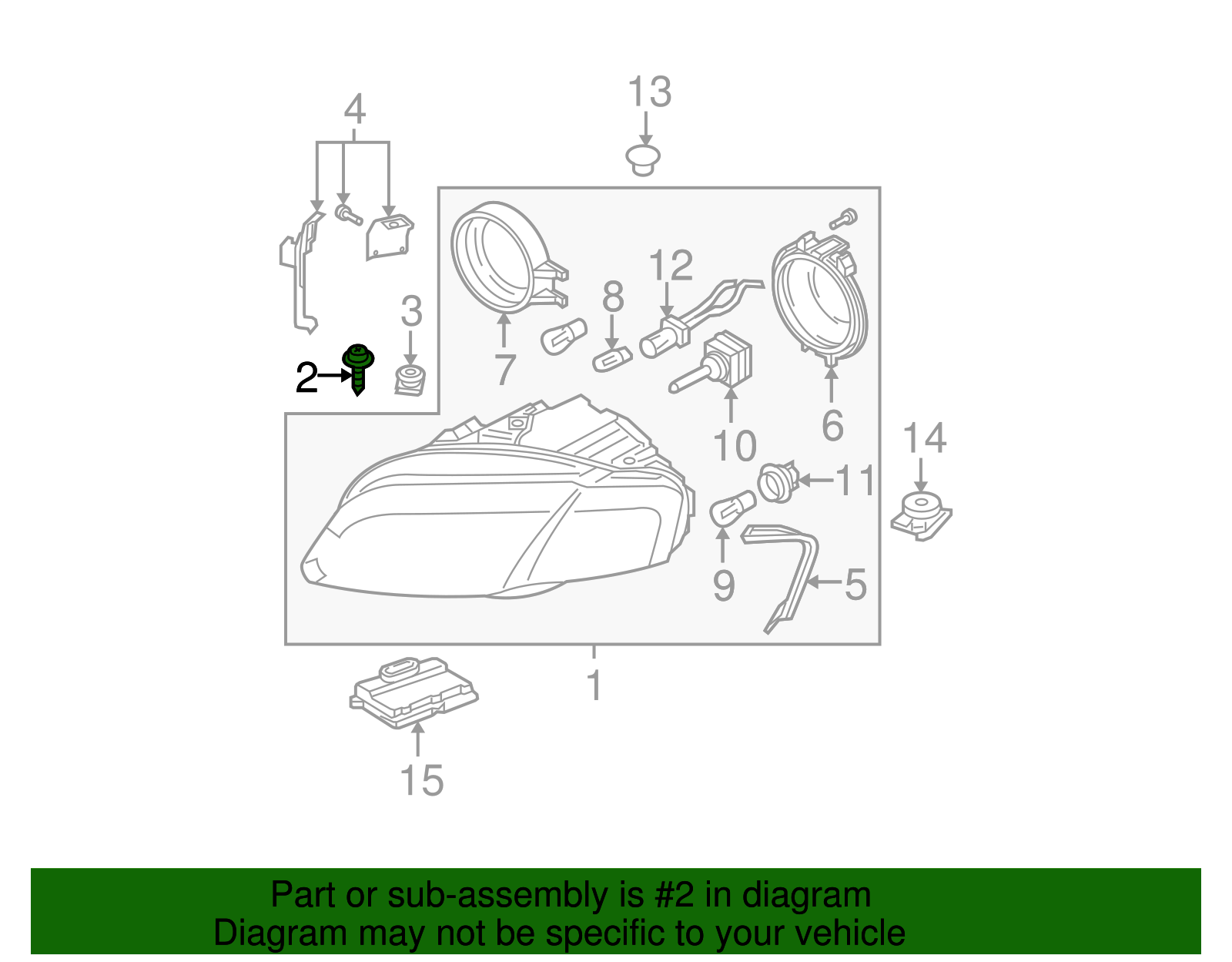 N-911-182-01 - Headlamp Assembly Screw 2005-2017 Audi | Audi OEM Parts