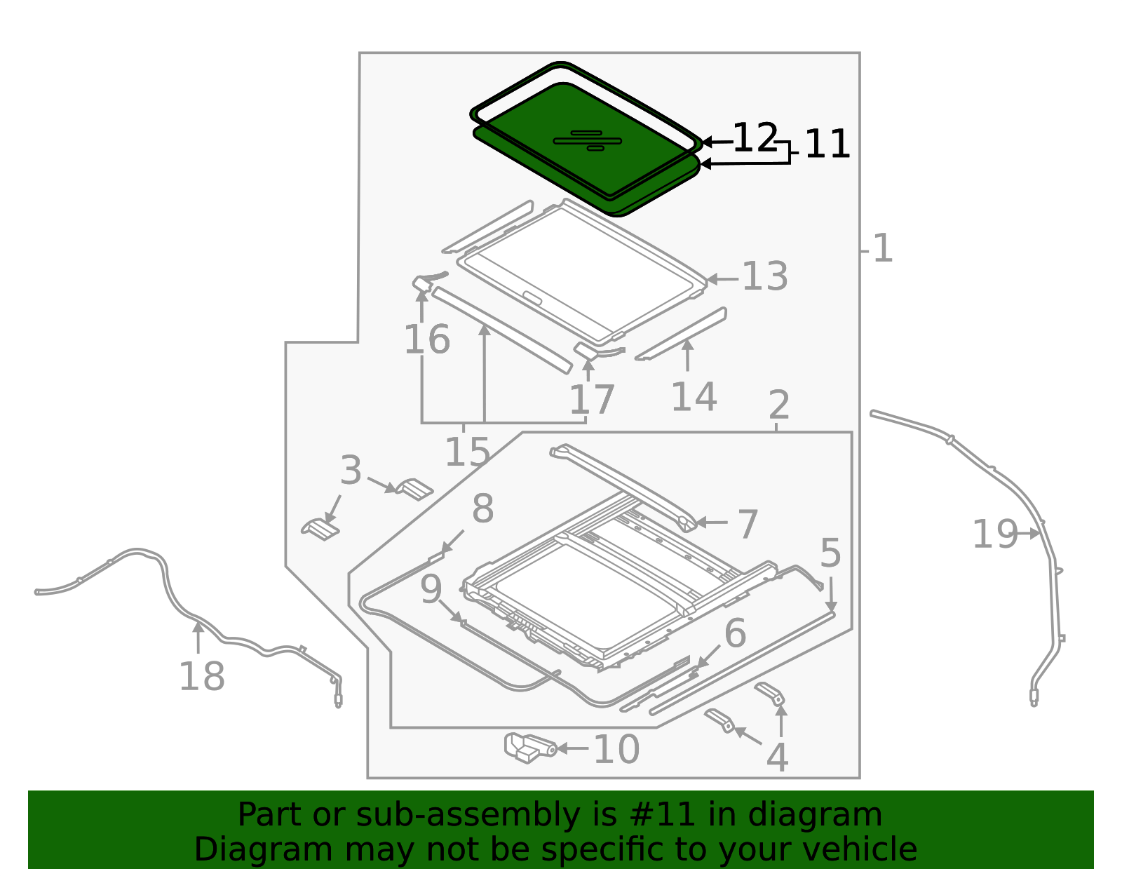 81610-A9101 - Sunroof Glass 2022-2025 Kia Carnival | Kia.Parts Store