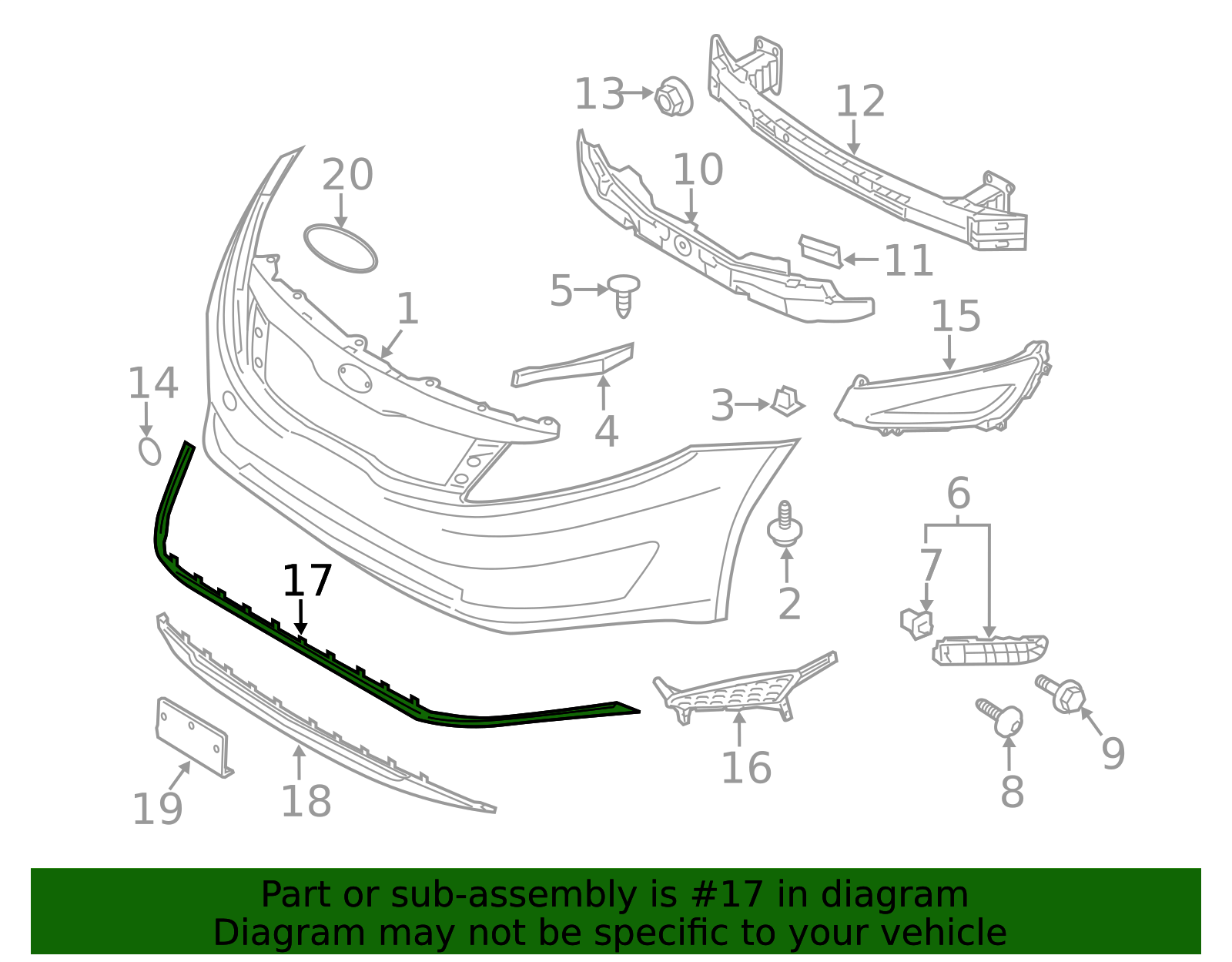 86591-4C000 - Lower Deflector 2011-2013 Kia Optima | Kia.Parts Store
