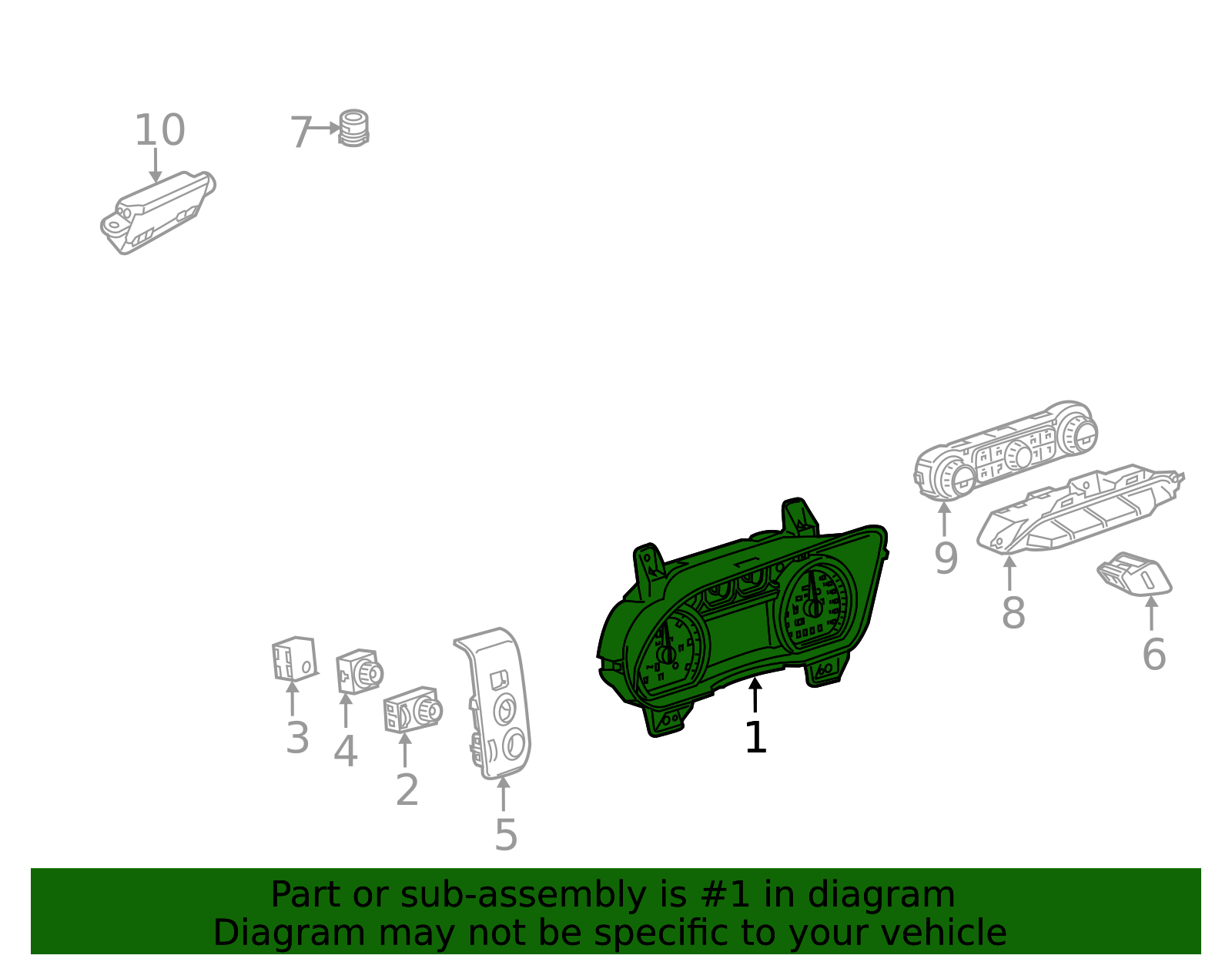 2014-2019 GM Instrument Cluster 84054166 | TascaParts.com