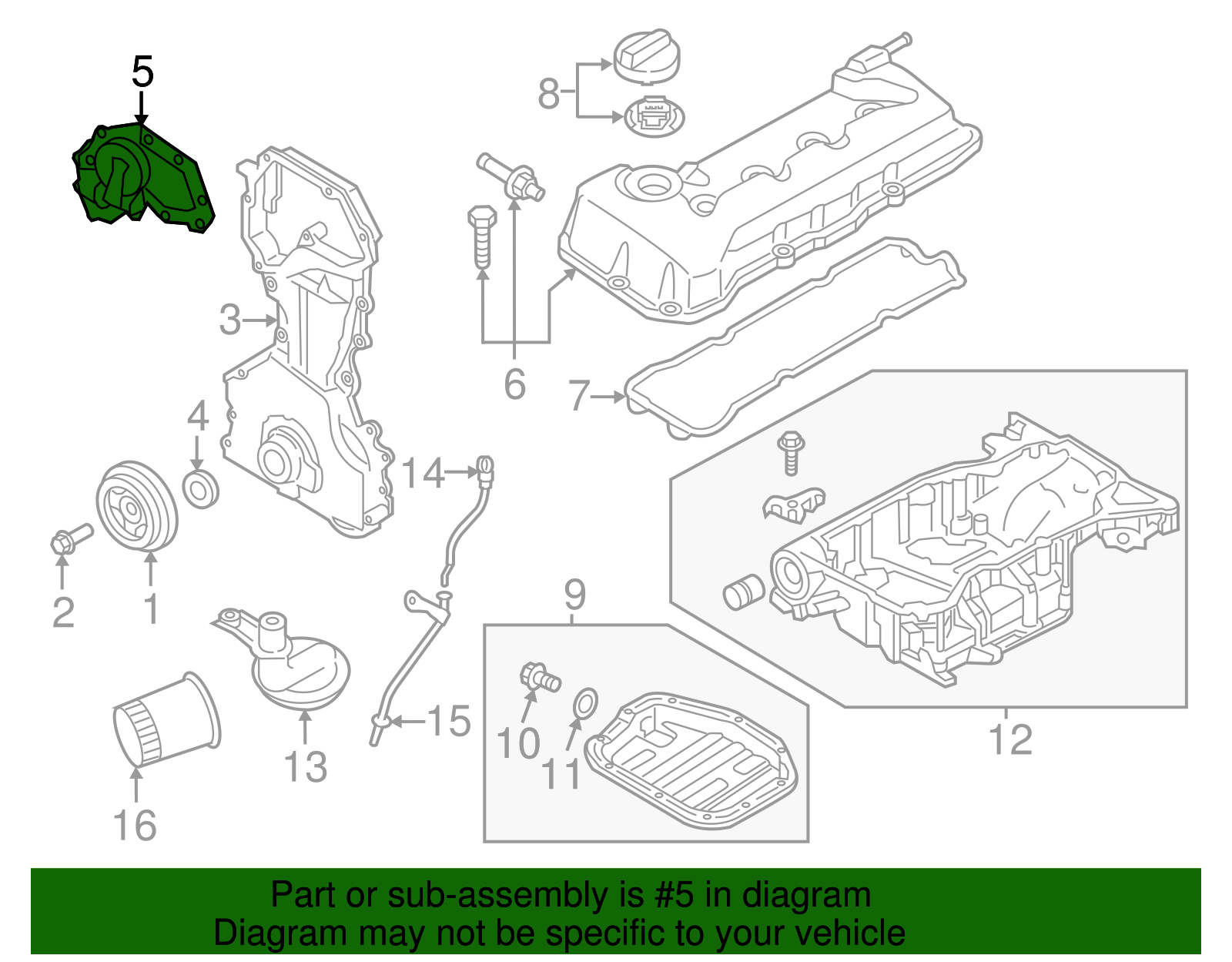 Official Nissan USA 13041-3TA1A - Cover Assembly 2014-2020 Nissan ...