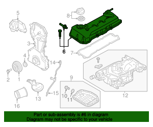2017-2020 Nissan Rogue Valve Cover 13264-6FL0A | Nissan Parts Plus
