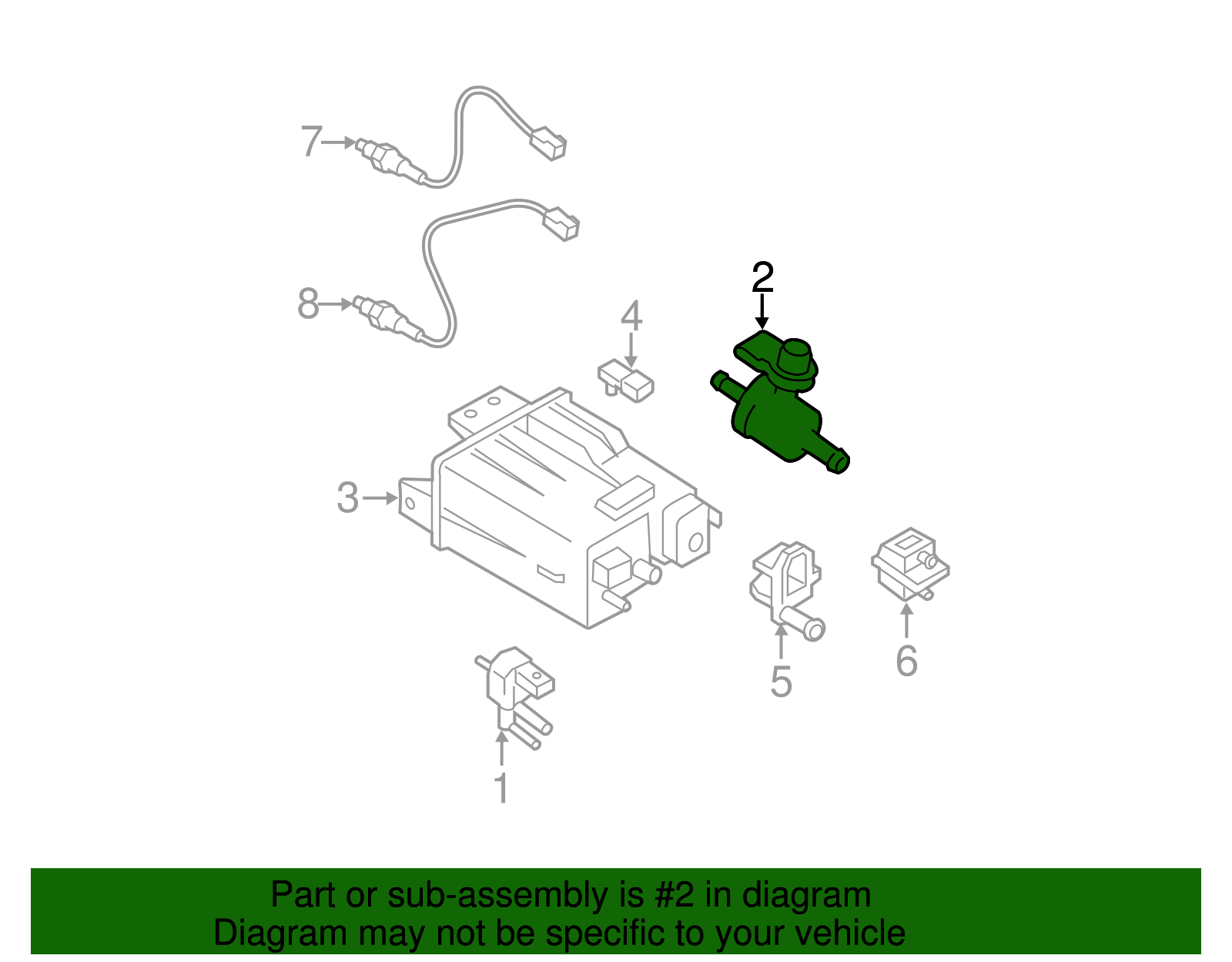 2011-2017 Nissan Juke Vapor Valve 14939-1KC0A | Bill Kay Nissan Parts