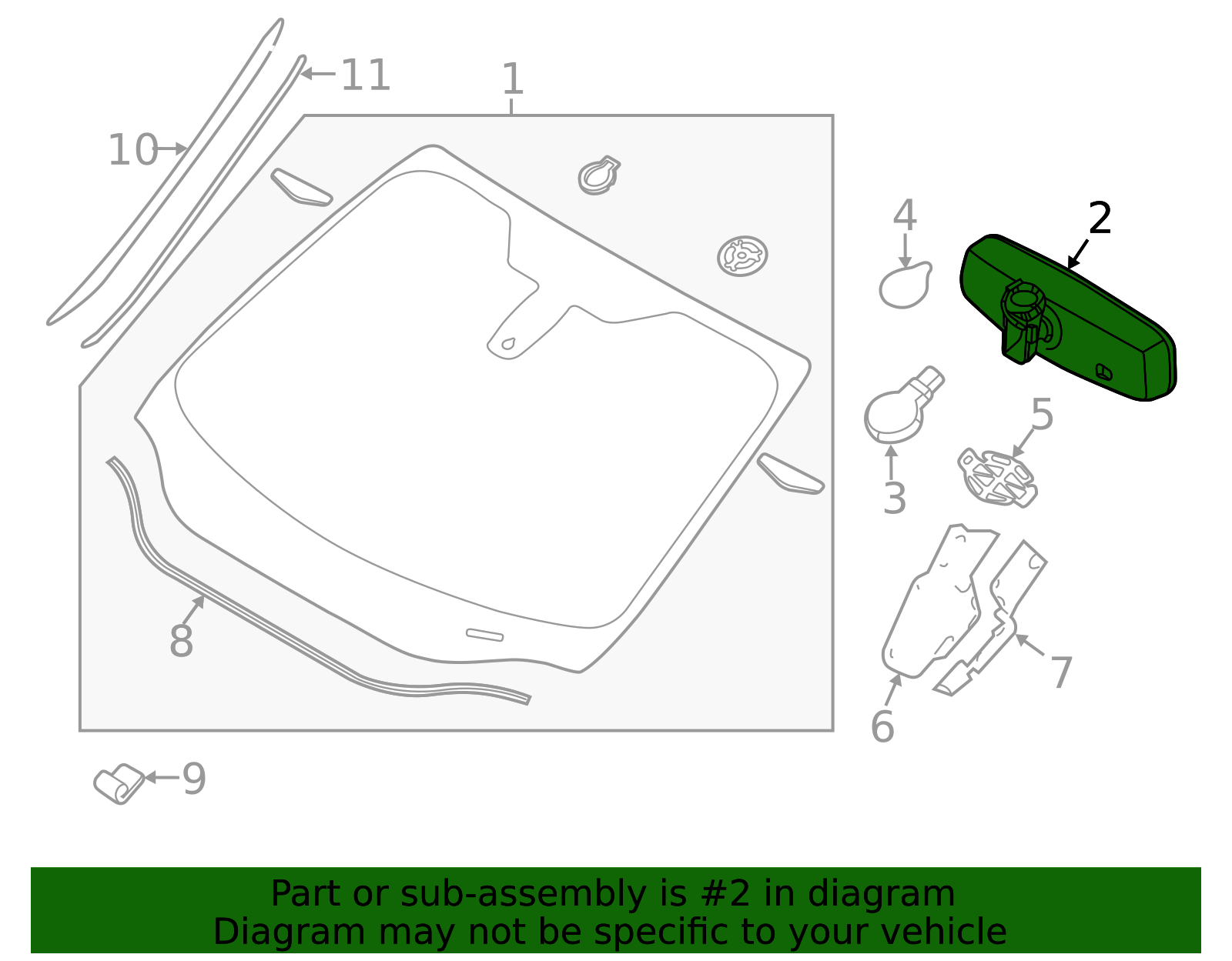 2012-2018 Ford Mirror Inside CV6Z-17700-A | TascaParts.com
