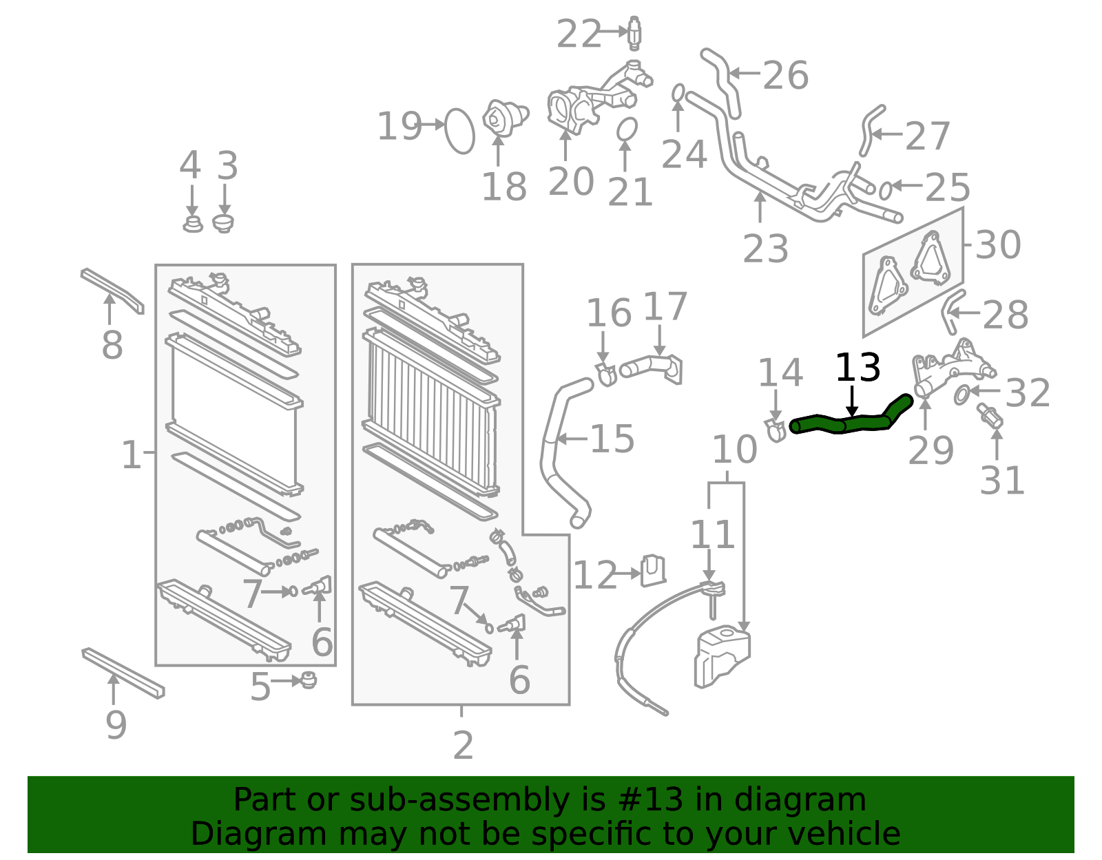16571-0P070 - Upper Hose - 2007-2012 Lexus ES350 | My L Parts