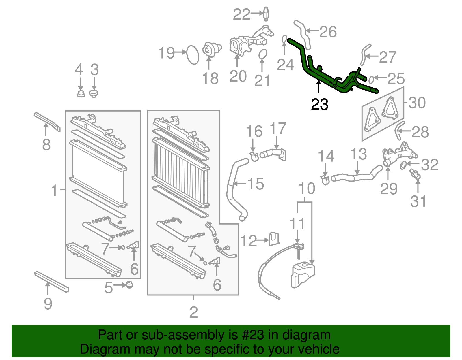 16322-0P010 - Water Pipe - 2007-2012 Lexus | My L Parts