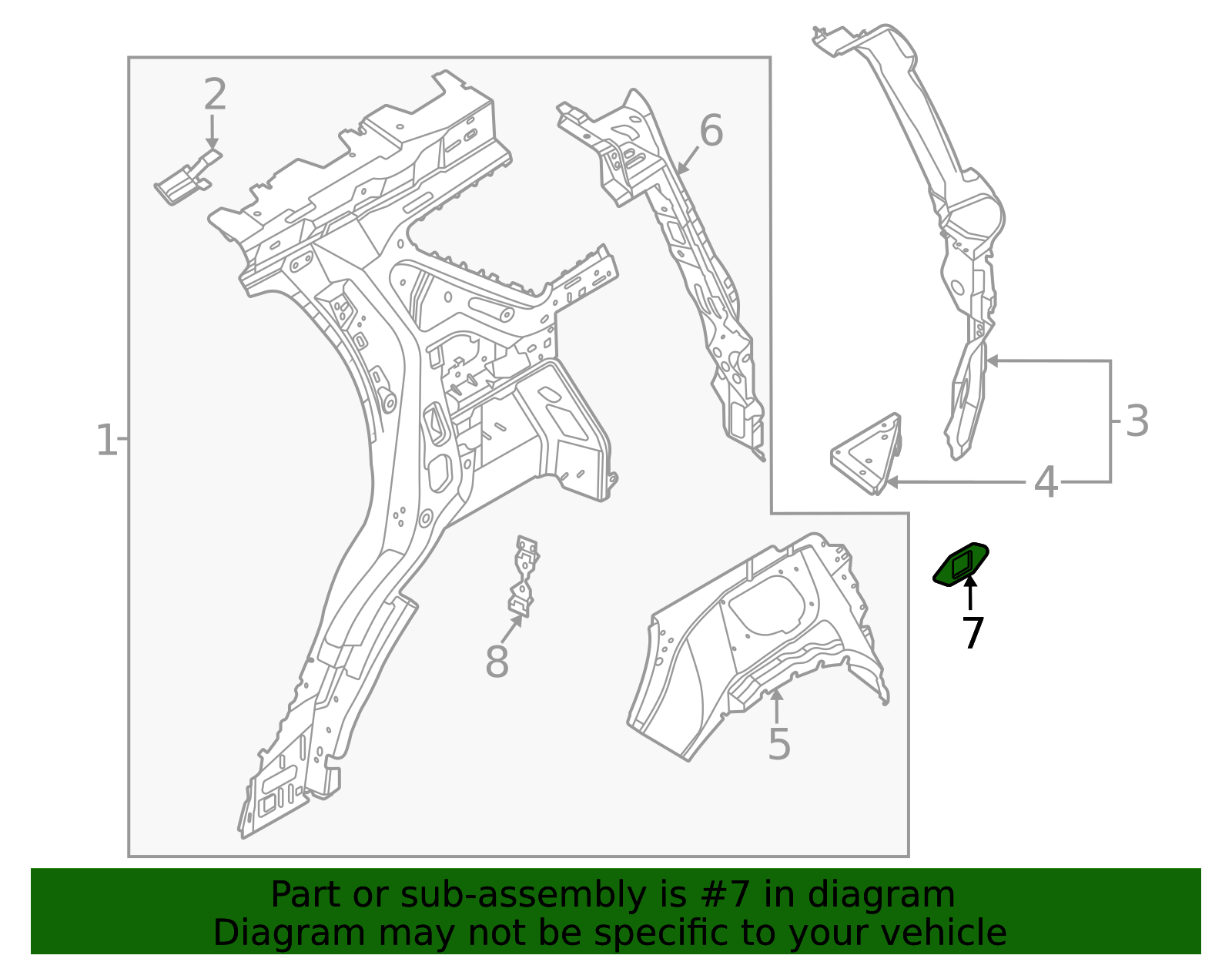 2021-2025 Ford Bronco Sport | Rear Pillar Bracket | M1PZ-16D187-A ...
