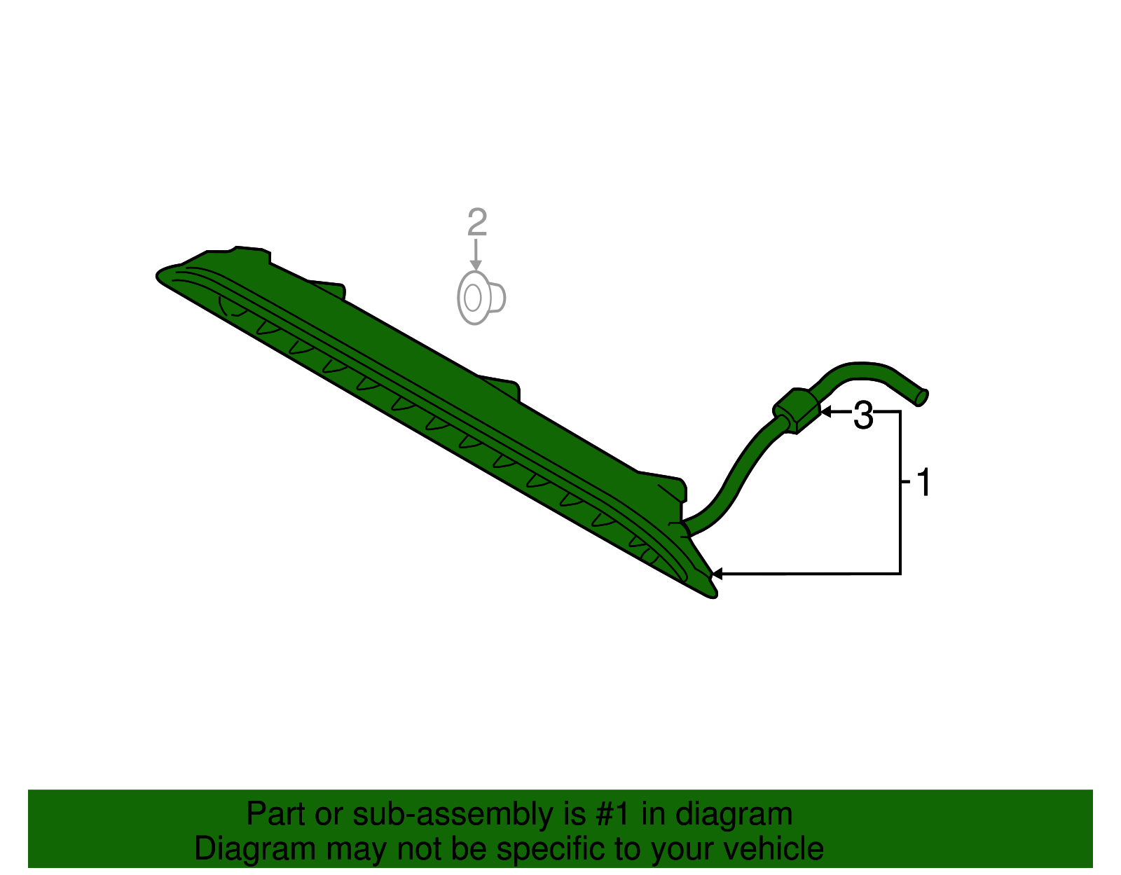 2012-2017 Kia Rio | High Mount Lamp | 92700-1W000 | Kia Auto Parts