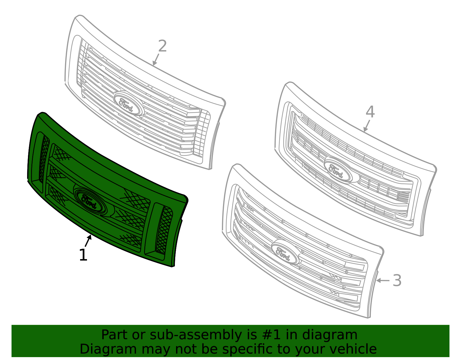 OEM NEW 2009-2014 Ford F-150 Grille Insert - Chrome Mesh CL3Z-8200-BB ...