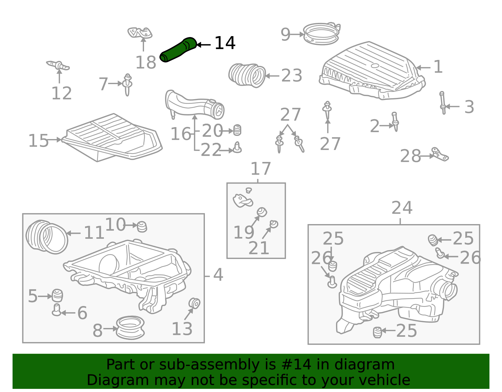 2001-2005 Honda Civic Engine Air Intake Hose 17153-PLC-000 | OEM Parts ...