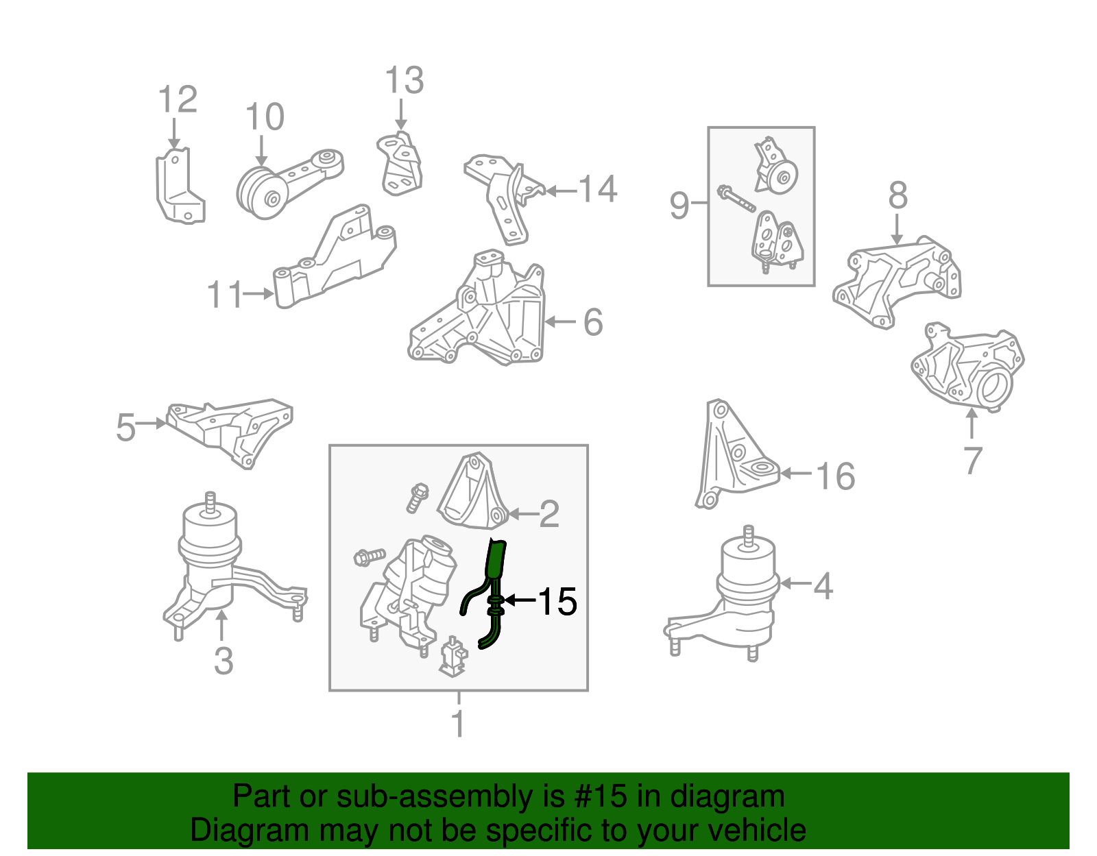 17308-0P040 - Vacuum Hose - 2010-2015 Lexus RX350 | My L Parts