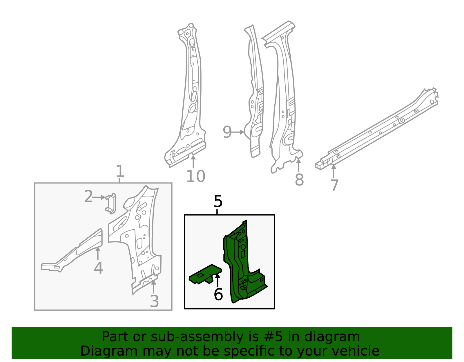 17A-809-203 - Hinge Pillar Reinforced 2019-2025 Volkswagen Jetta ...