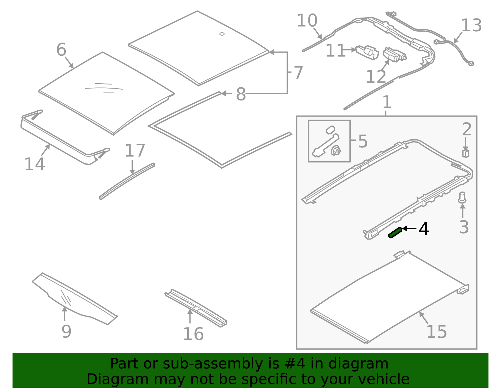 81659-B8000 - Sunroof Frame Guide 2017-2022 Kia Sportage | Kia.Parts Store