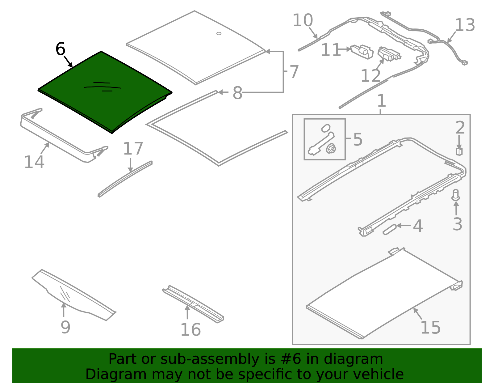 81611-D9000 - Sunroof Glass 2017-2022 Kia Sportage | Kia.Parts Store