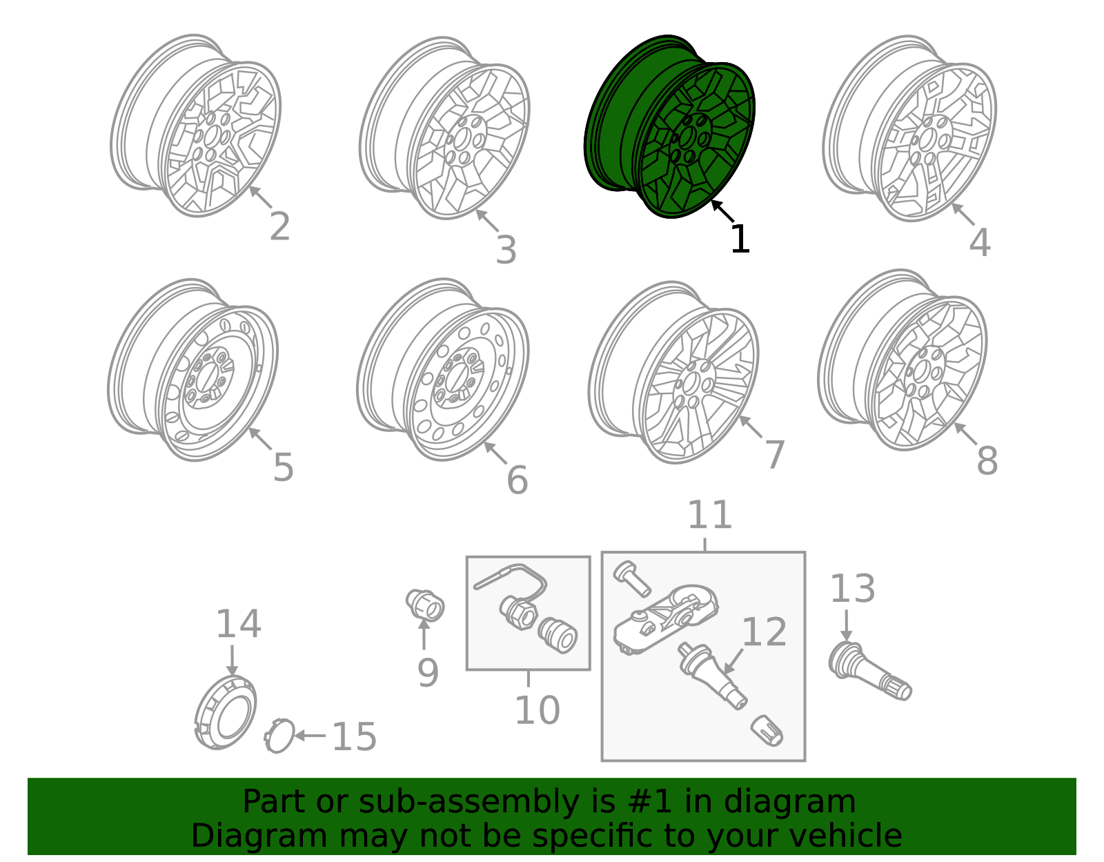 Wheel Assembly ML3Z-1007-DA | Awesome Parts Ford