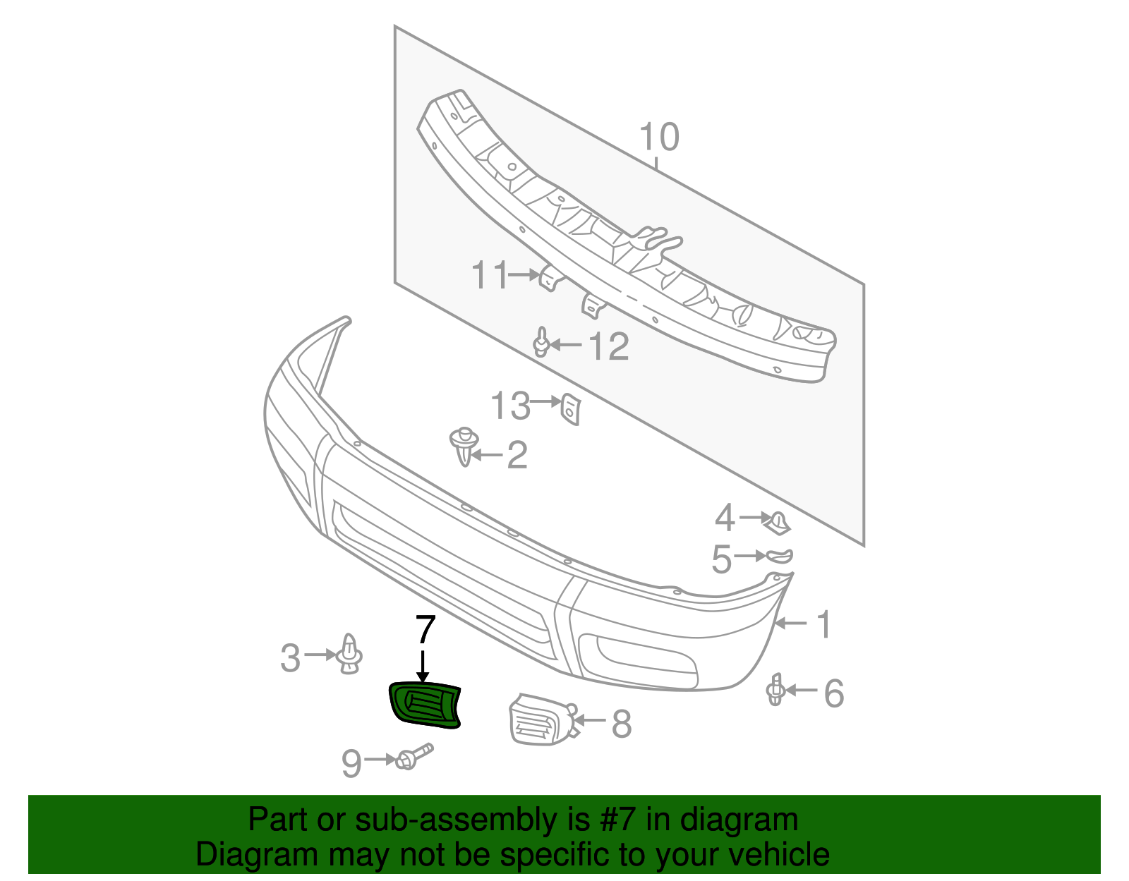 1999-2004 Nissan Pathfinder Bumper Cover Finisher 62256-2W100 | Nissan ...