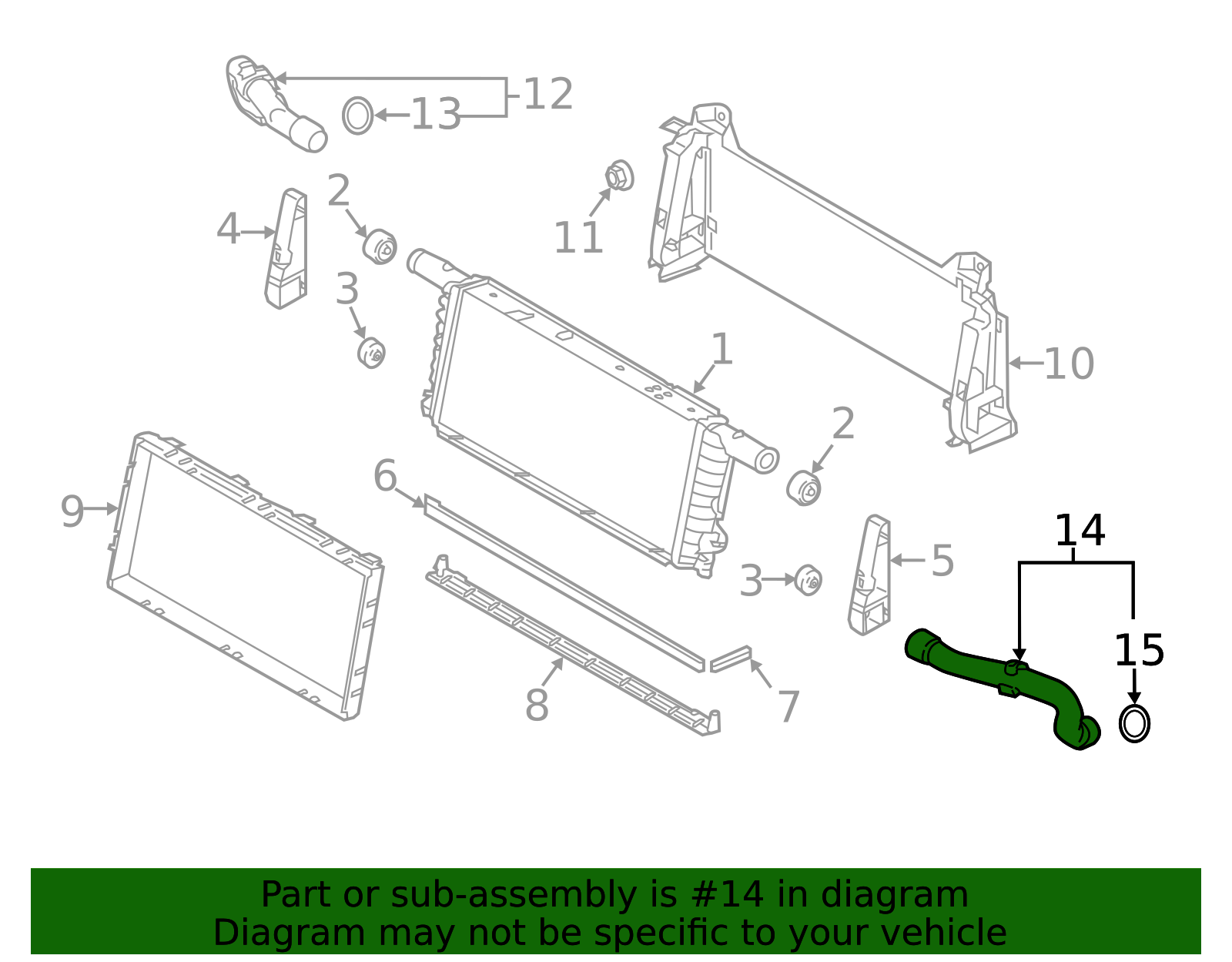 Radiator Hose 9P1-121-629-A - Dependable OEM Engine Cooling ...