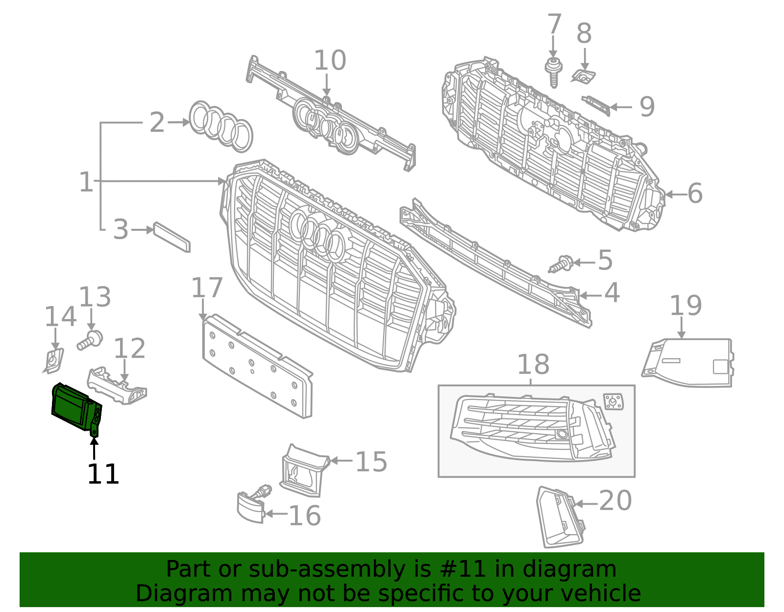 2020-2024 Audi Q7 Cover 4M0-807-412-D-5FQ | Audi USA Parts
