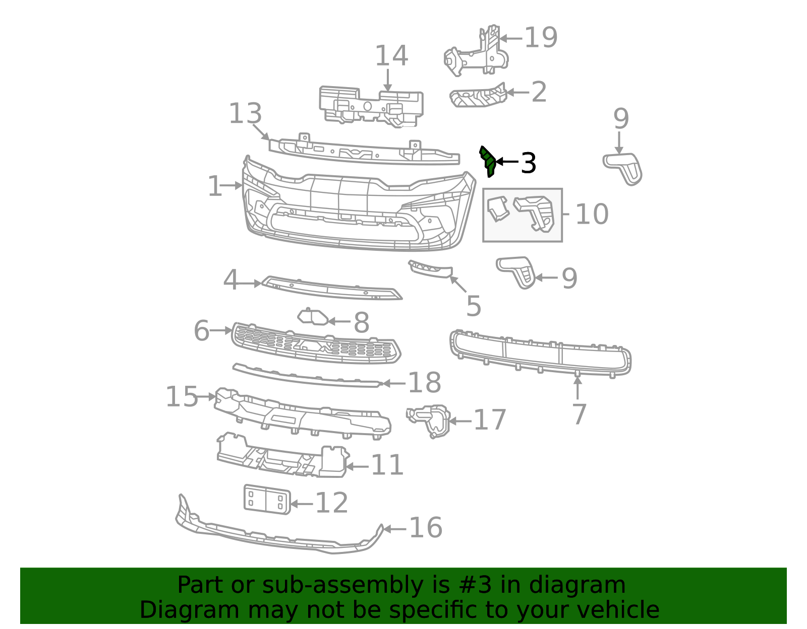 2014-2025 Dodge Durango Front Bumper Bracket, Left 68411419AE | Mopar ...